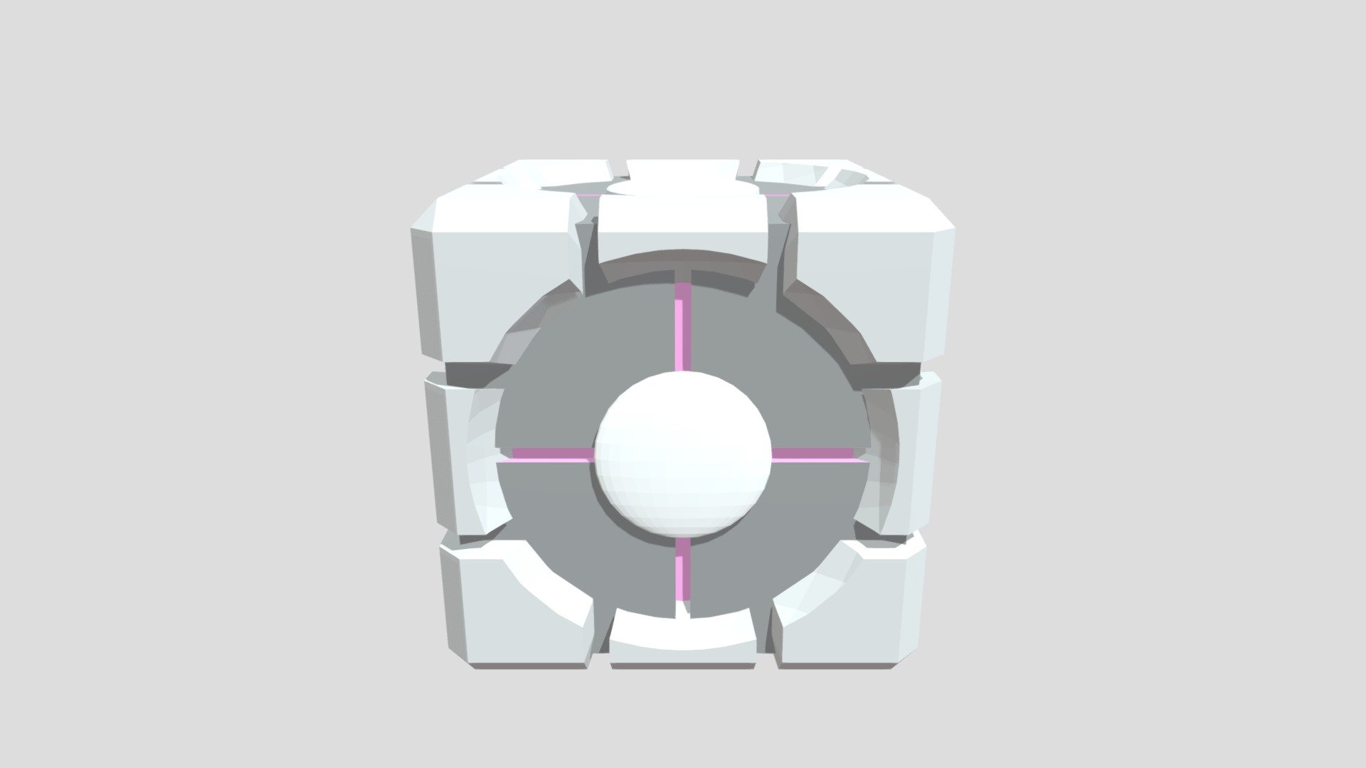 Companion Cube - 3D model by epicnova25 [e02cef6] - Sketchfab
