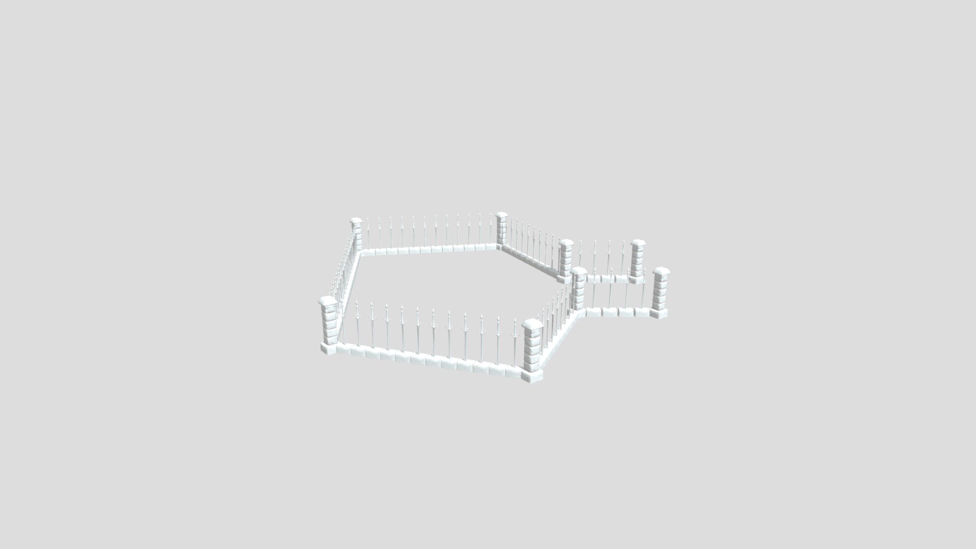Modular Stone Fence - Download Free 3D model by Fahd Sultan (@sfsultan ...