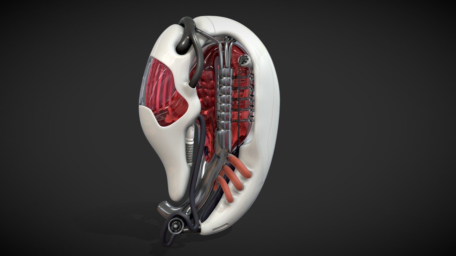 Kidney Human Organ Sci-fi Bio Engineering - Buy Royalty Free 3D model ...