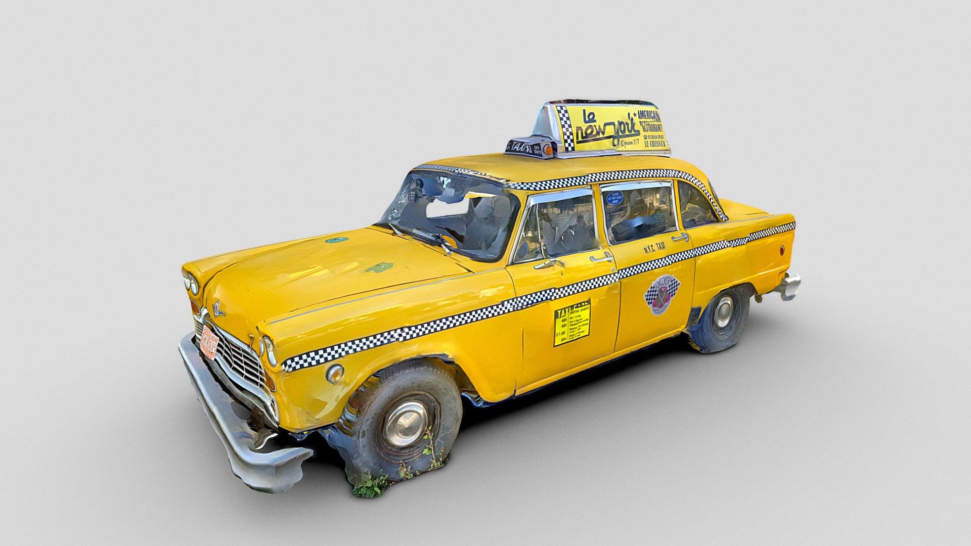 Day 253: Le New York yellow cab - 3D model by alban [e03b7e7] - Sketchfab