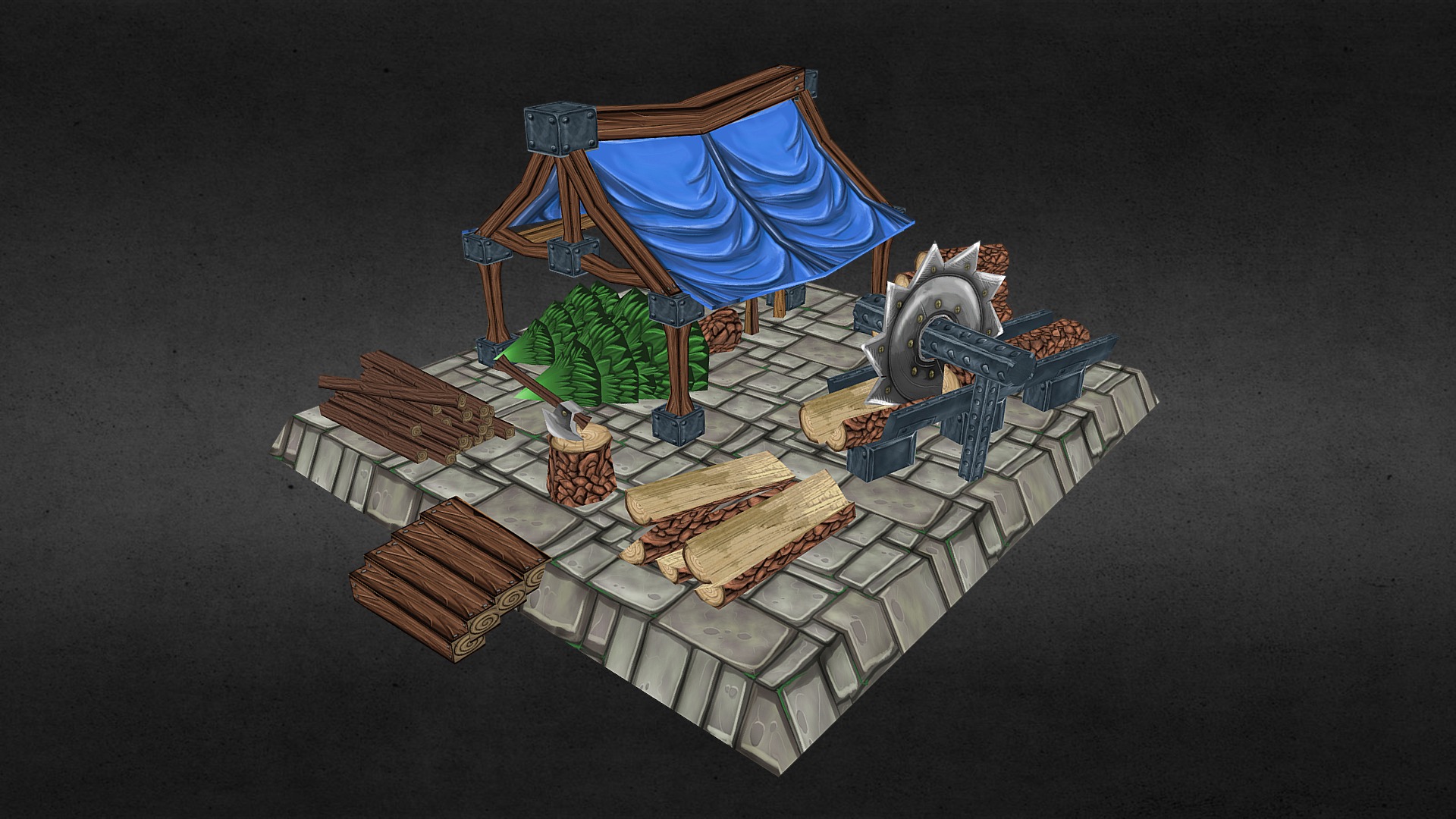 Lumber Mill - 3D model by Many-Worlds (@manyworlds) [e03d719] - Sketchfab