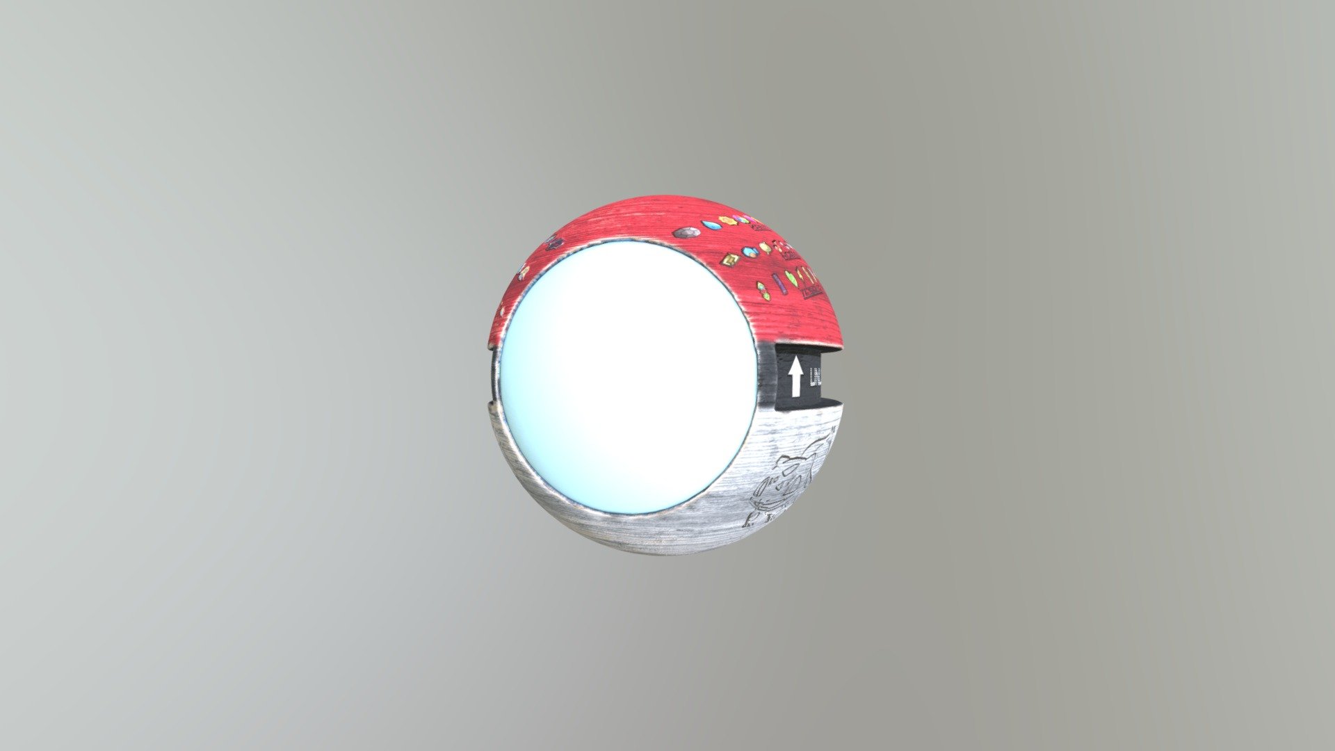 Wood Pokeball - 3D model by unicolasp [e03d923] - Sketchfab