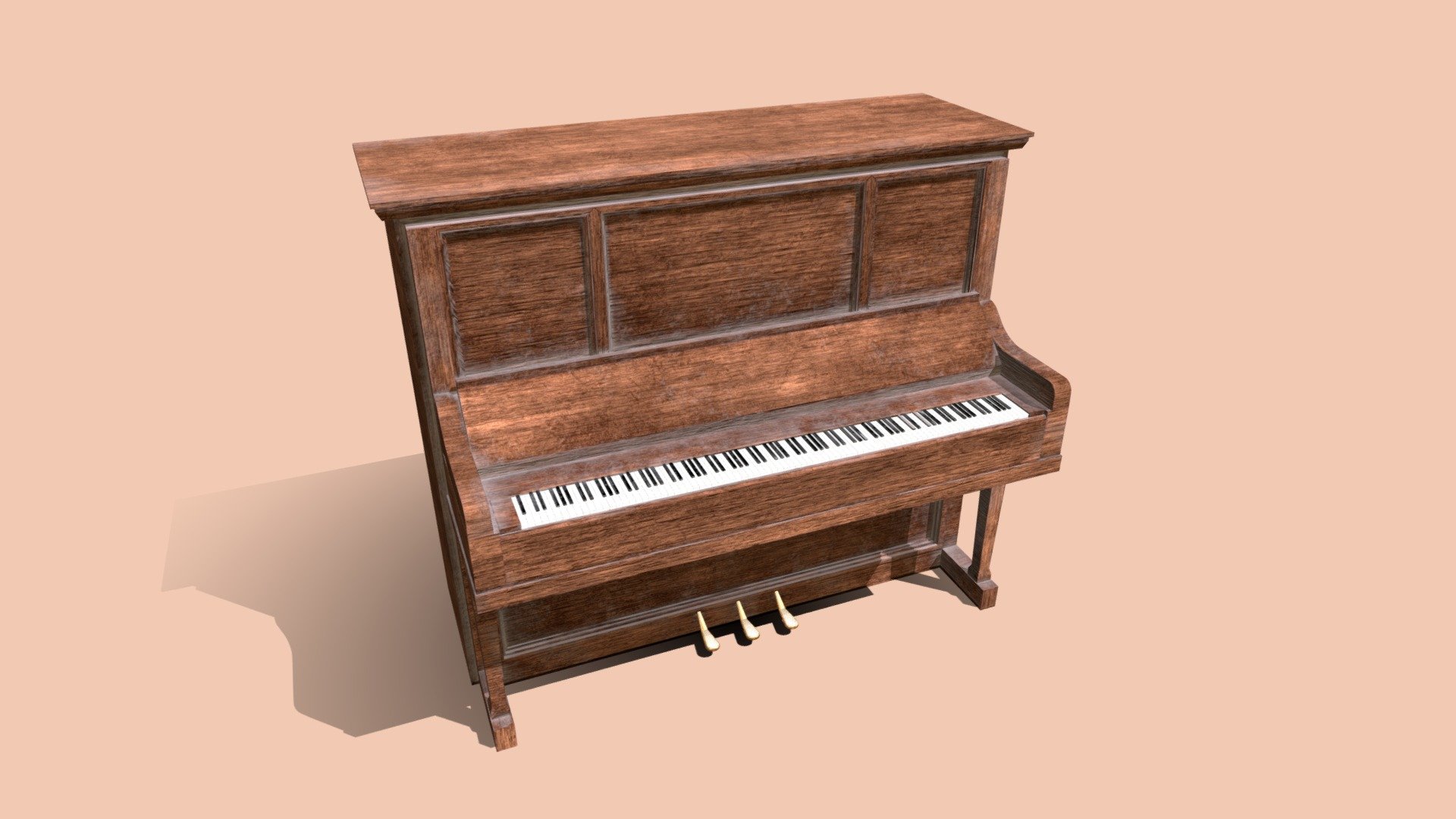 Dusty Old Piano - 3D model by Andrea Design (@aas.3d) [e0407e6] - Sketchfab