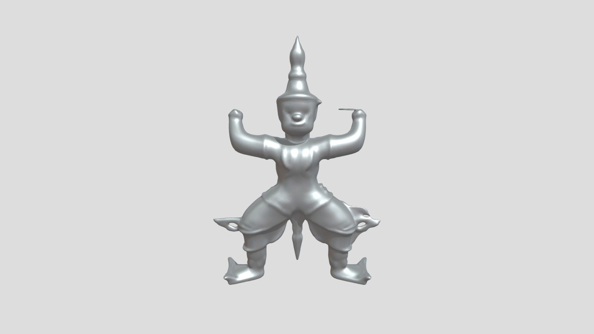 traditional mythical warrior statue - 3D model by anuraag2601 [e044577 ...