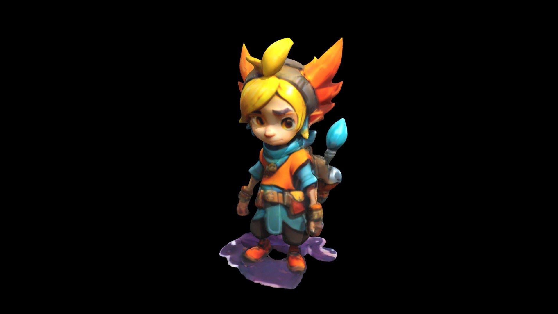 Anime Cartoon An angry young hero with fiery hai - Download Free 3D ...