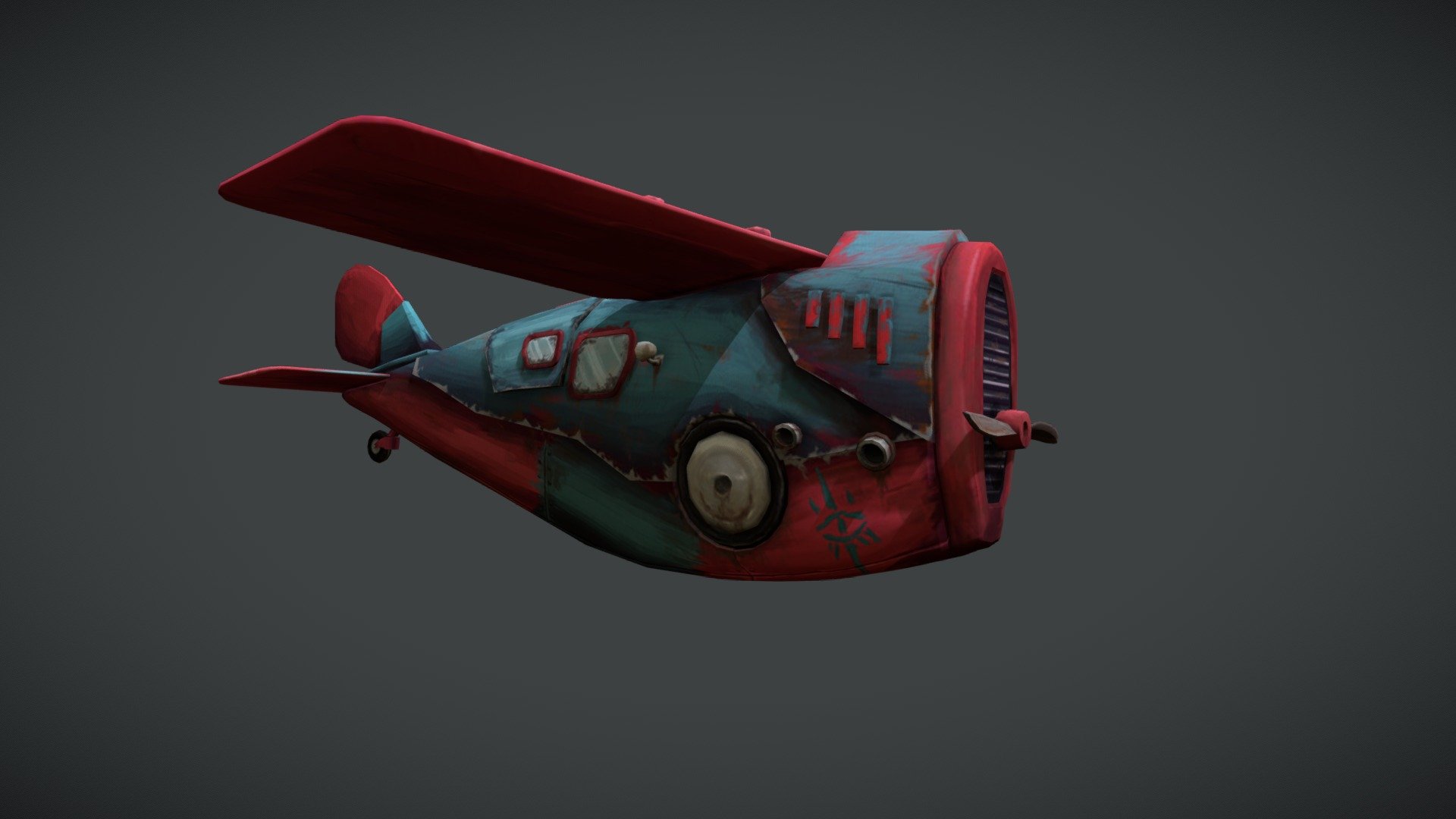 Stylized Interbellum Plane - RustAirborn - 3D model by degreefsenne ...