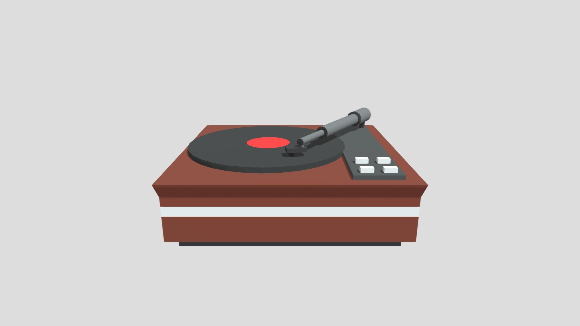 Low Poly Record Player - Download Free 3D model by UnrealGameDev ...