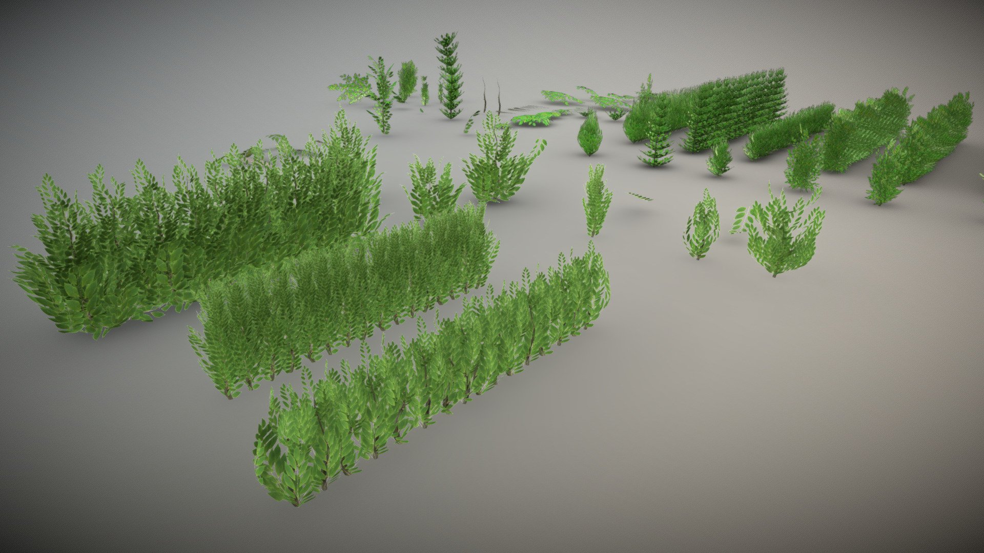 Hedges and Bushes (Wip-2) - 3D model by VIS-All-3D (@VIS-All) [e050c0b ...