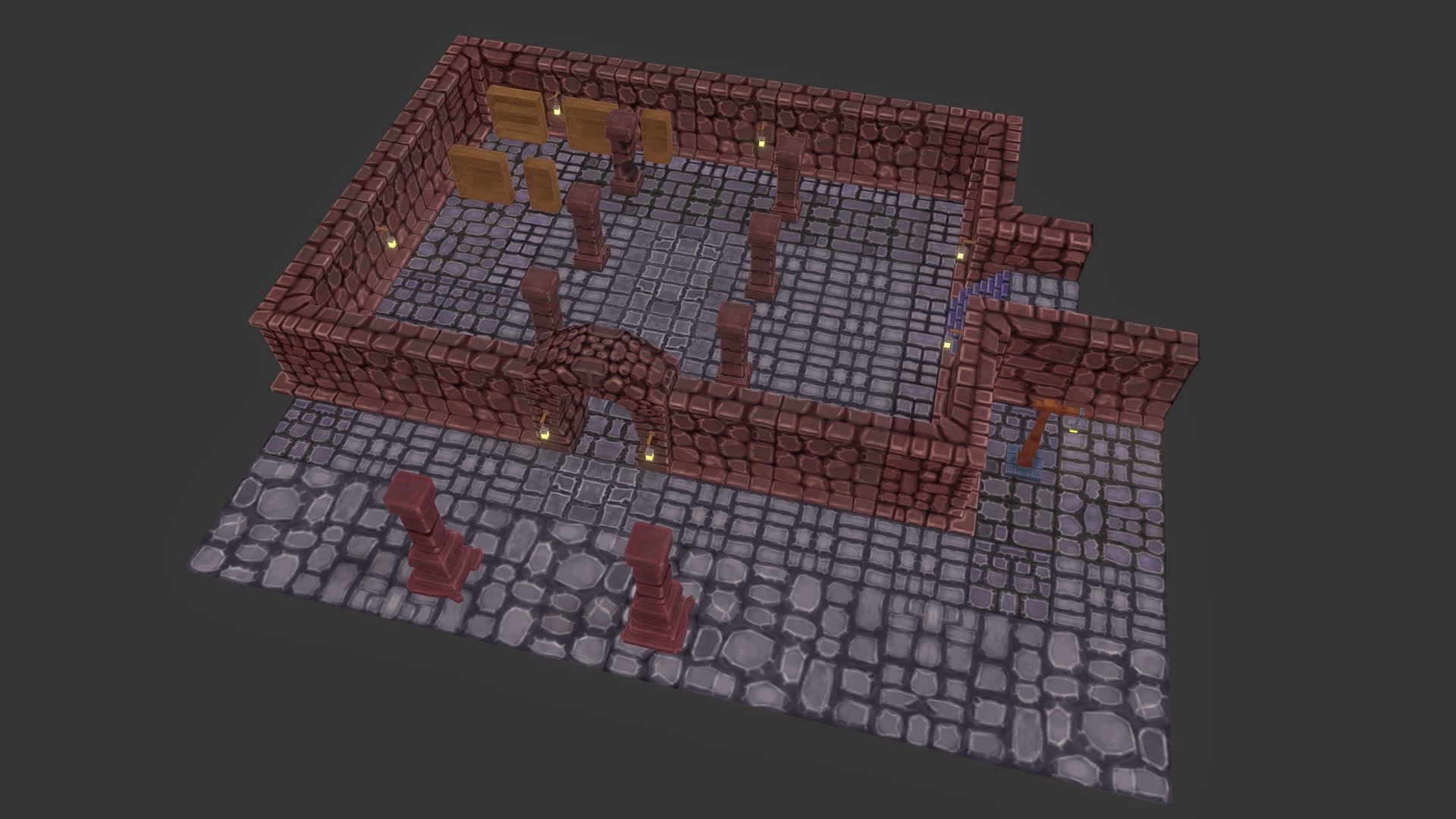 Dungeon Set Free - Download Free 3D model by C. Anastasiadis (@bagatir ...