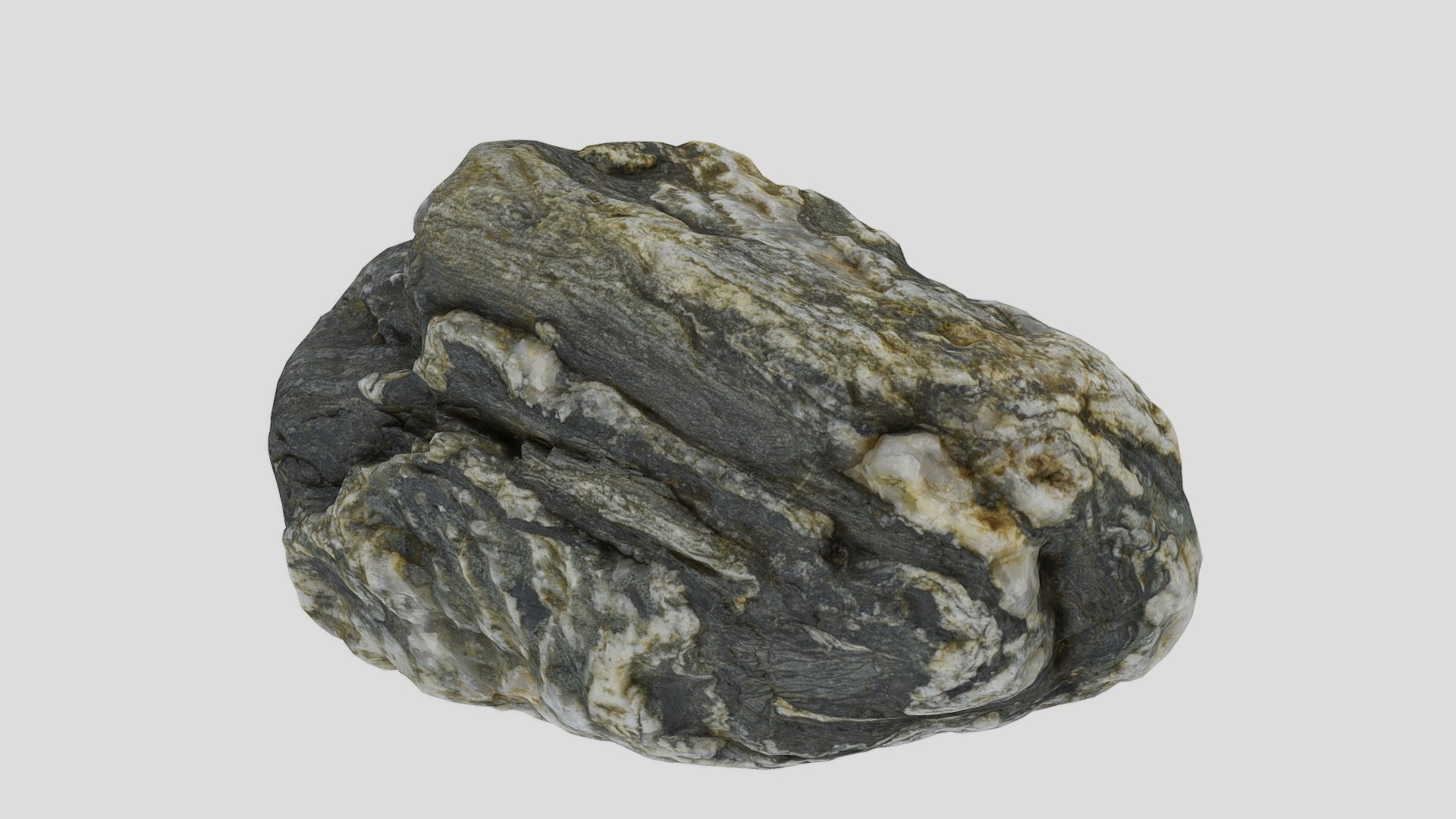 Full Photoscanned River Rock with Quartz 03 - Download Free 3D model by ...