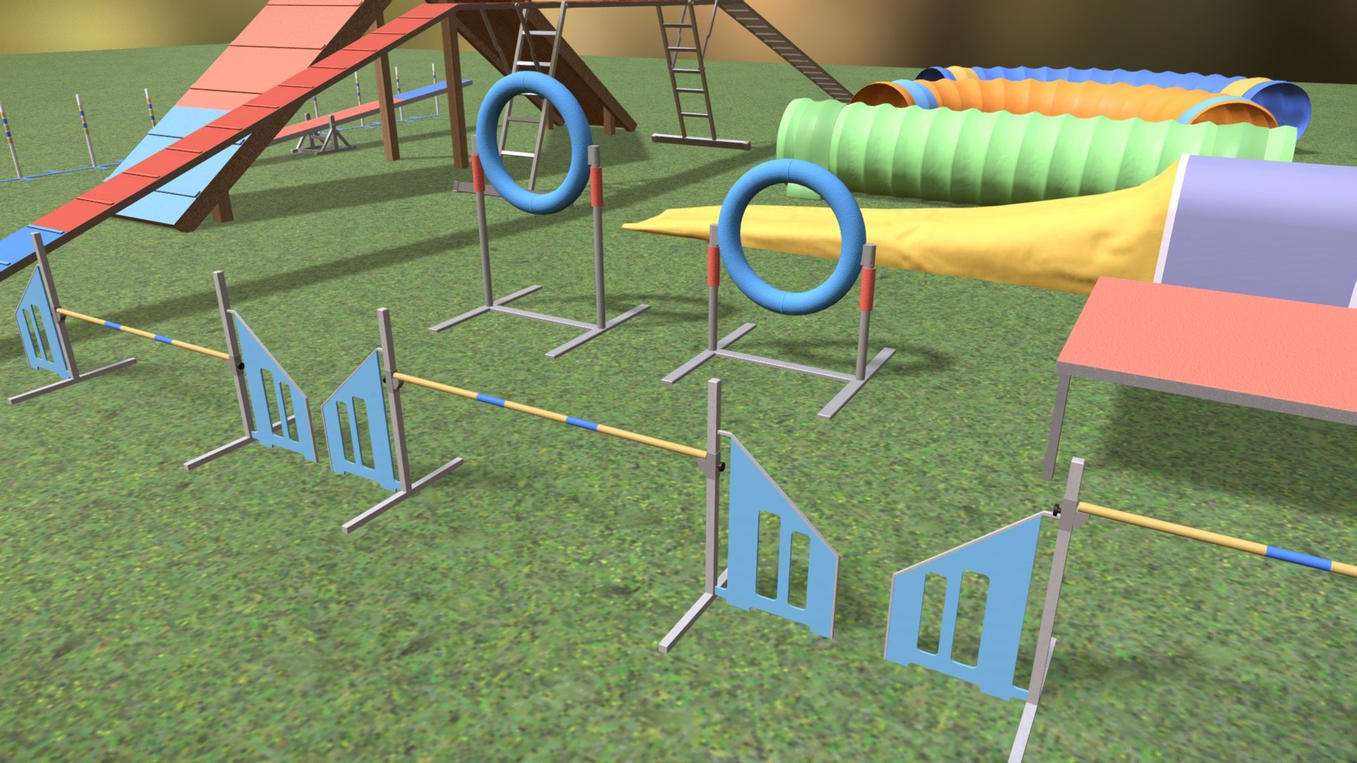 Dog Agility obstacles - Buy Royalty Free 3D model by JG3D (@jg-3d ...