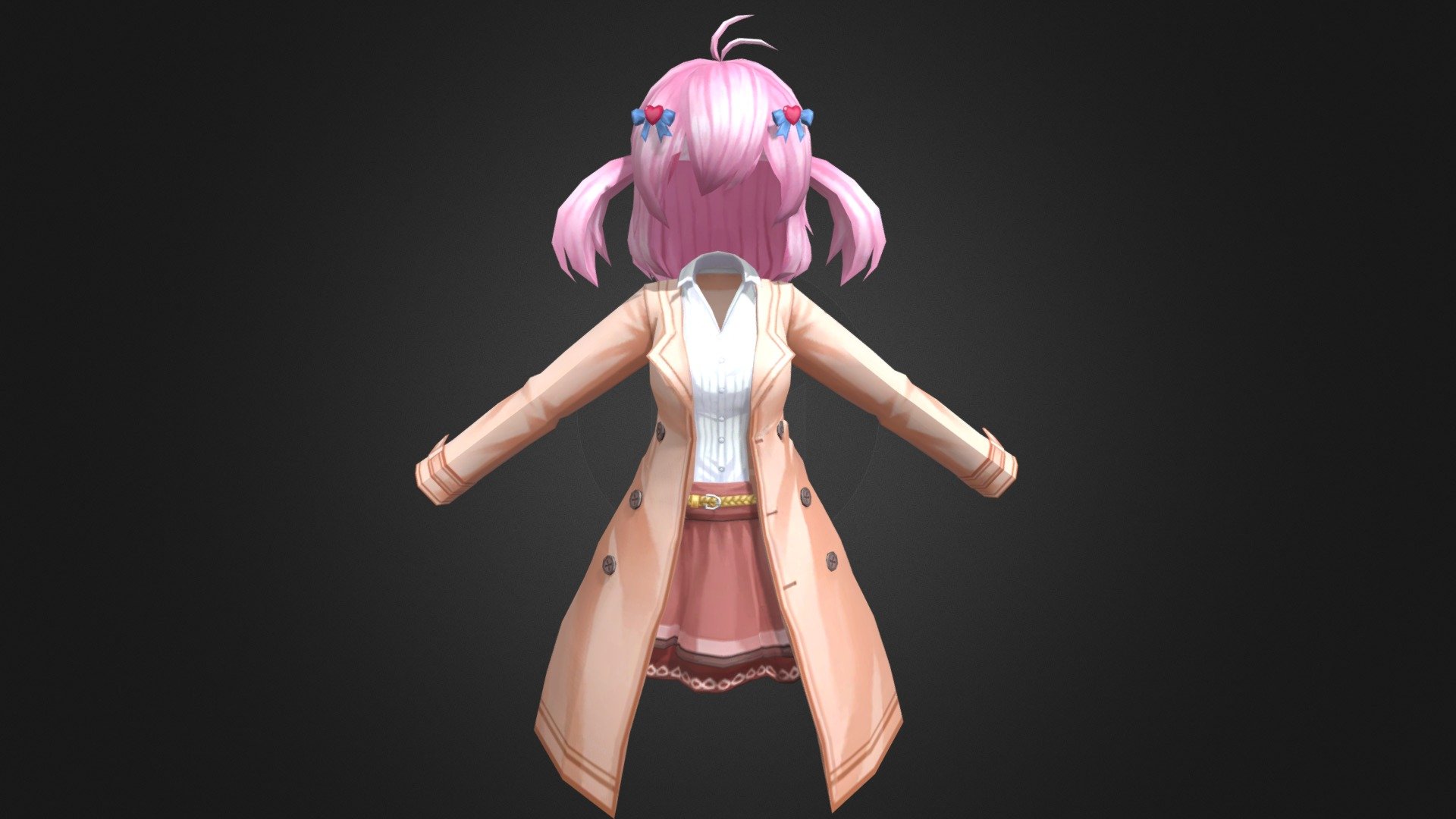 Stylized Anime Female Dress - 3D model by Ali 3D (@ali3dexpress ...