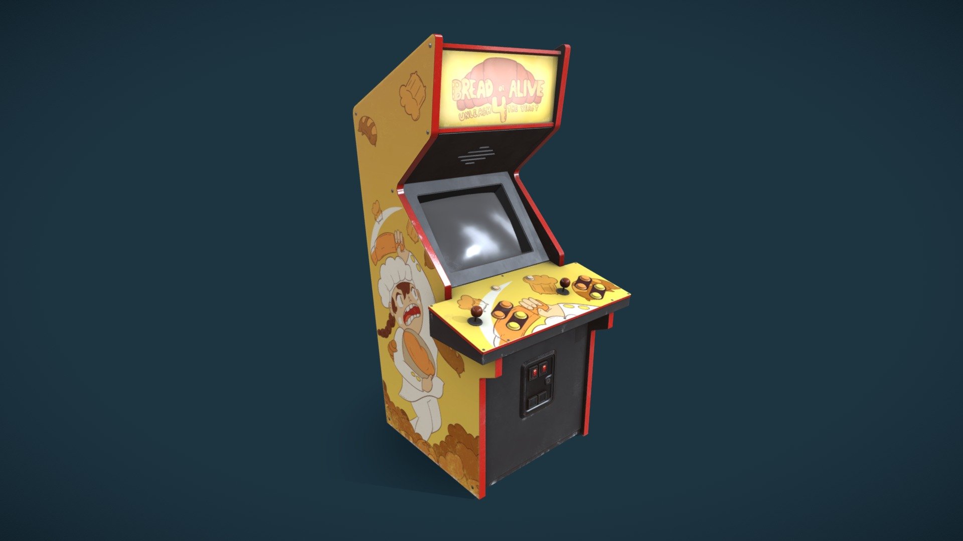 Arcade Cabinet - 3D model by jeffarehappy [e05b26e] - Sketchfab