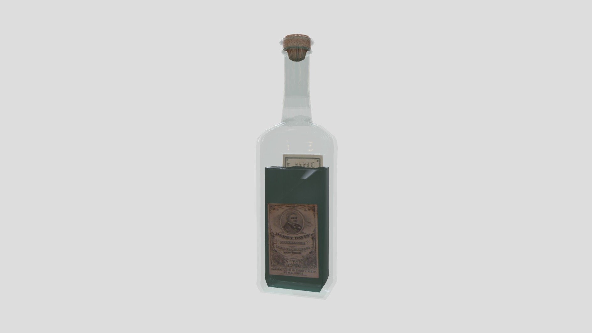 Perry Davis Vegetable Pain Killer - 3D model by Thomas J. Keep (@thomas ...