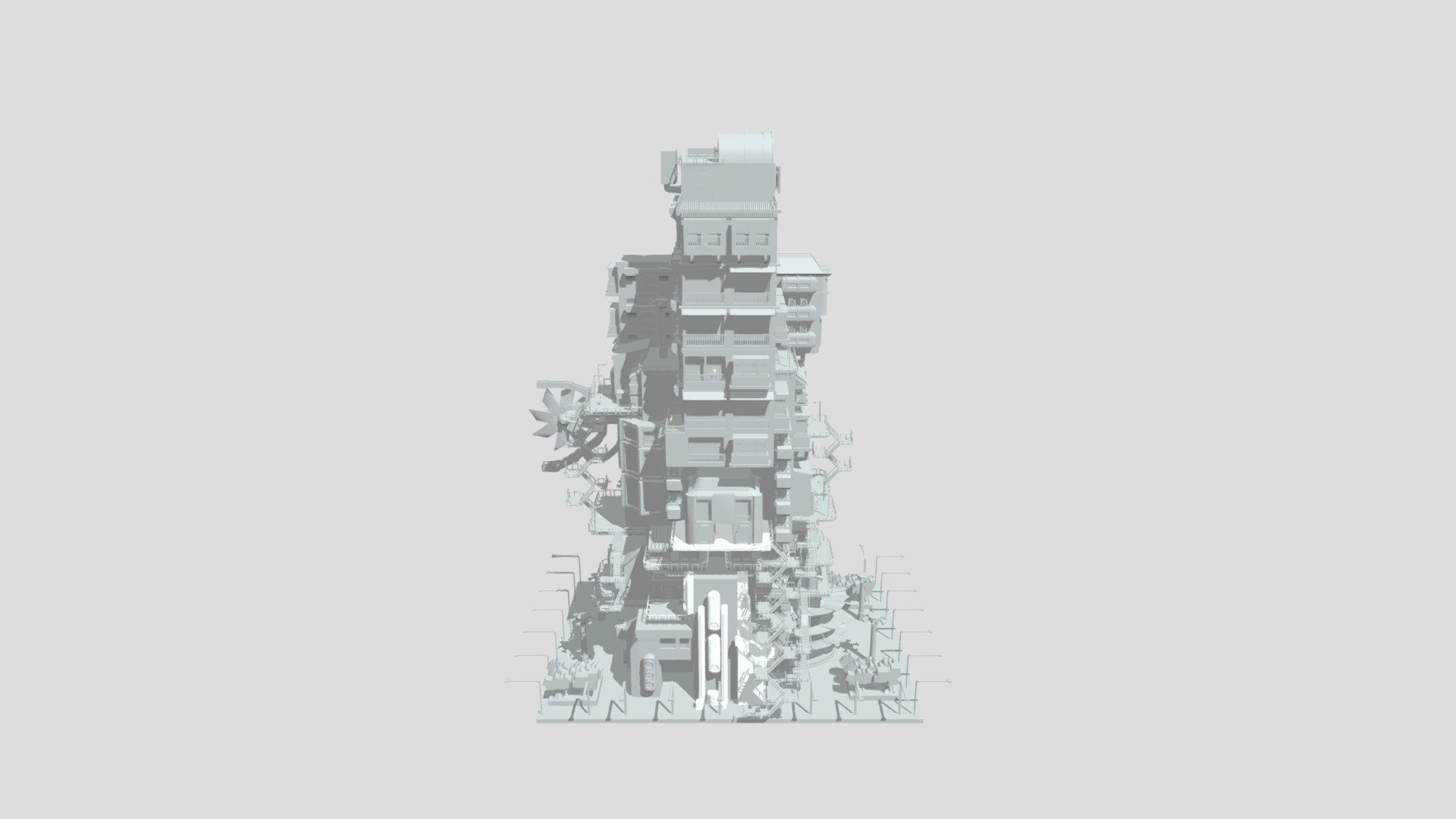Cyberpunk_Building - Download Free 3D model by jainam shah (@Jainam ...