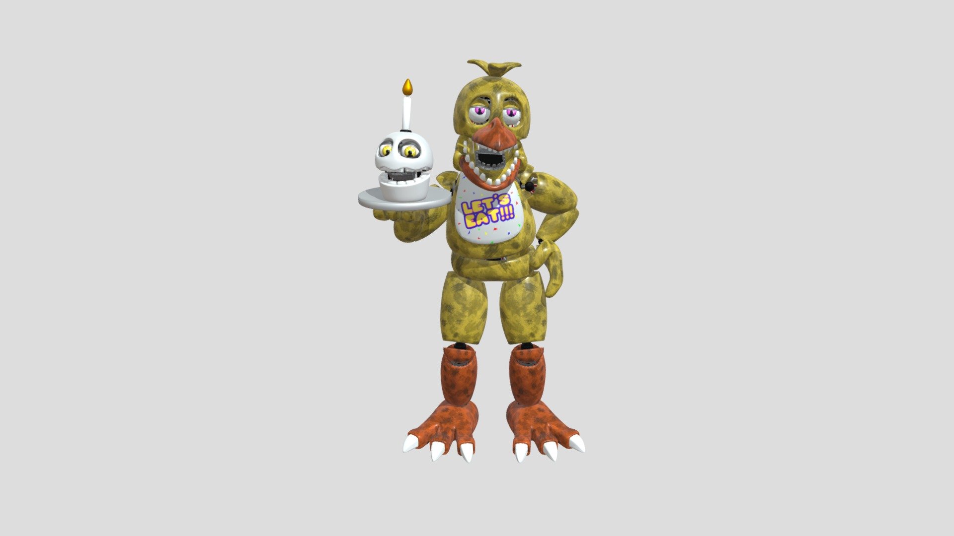 unwithered Chica - Download Free 3D model by L_T projects ★ (@L-T ...