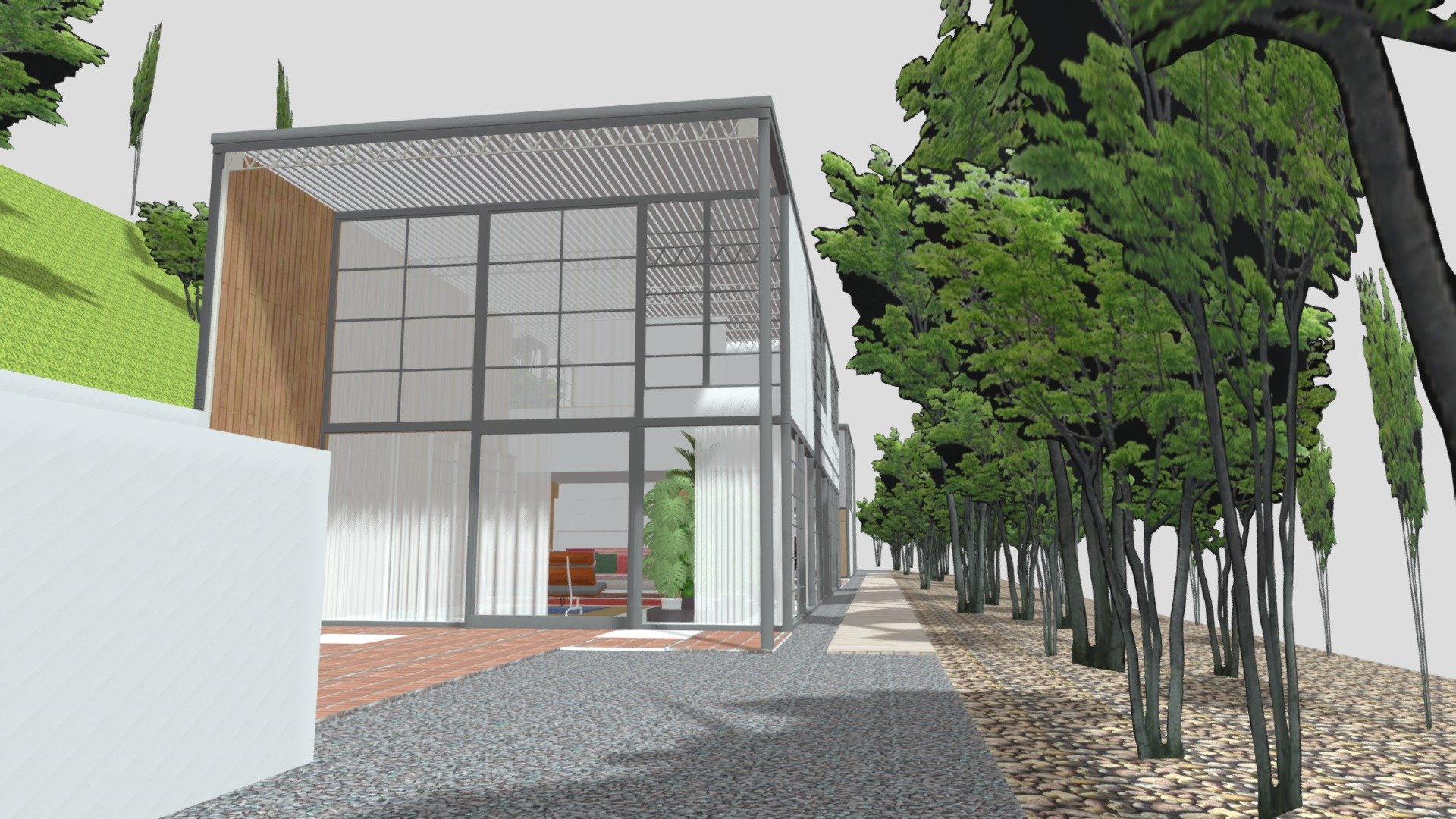 Eames house 1949 - Download Free 3D model by colife3 [e061adc] - Sketchfab