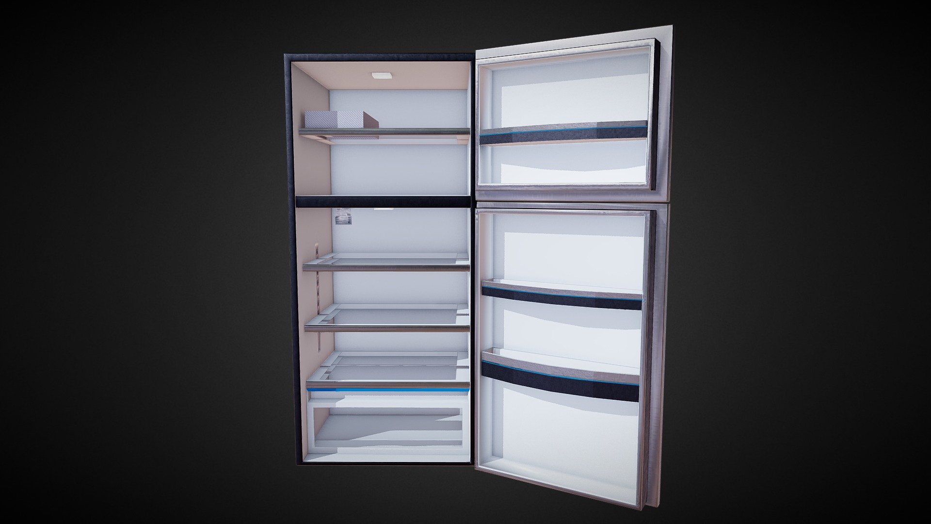 Modern Refrigerator - 3D model by JustinHentges [e062486] - Sketchfab