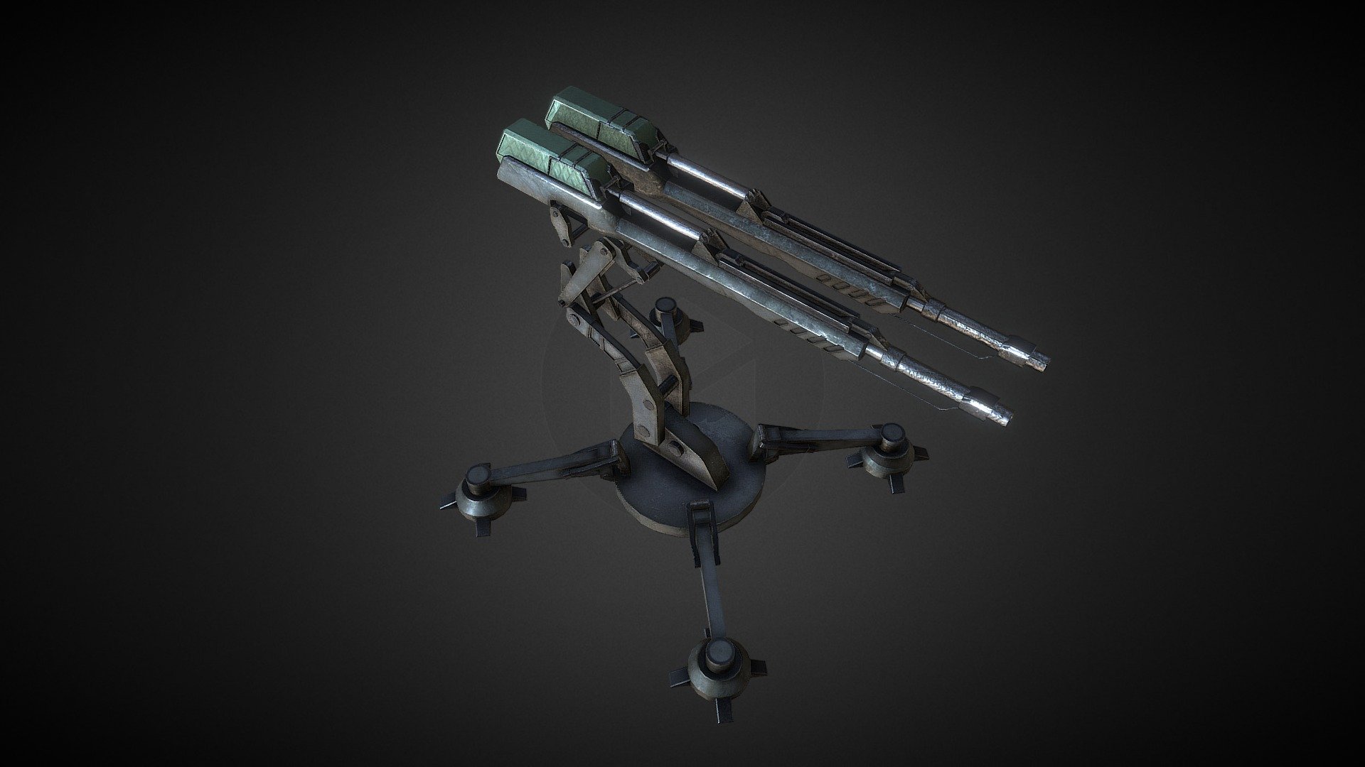Sci-fi Turret - 3D model by everlasting17th (@everlastinggrey) [e066976 ...