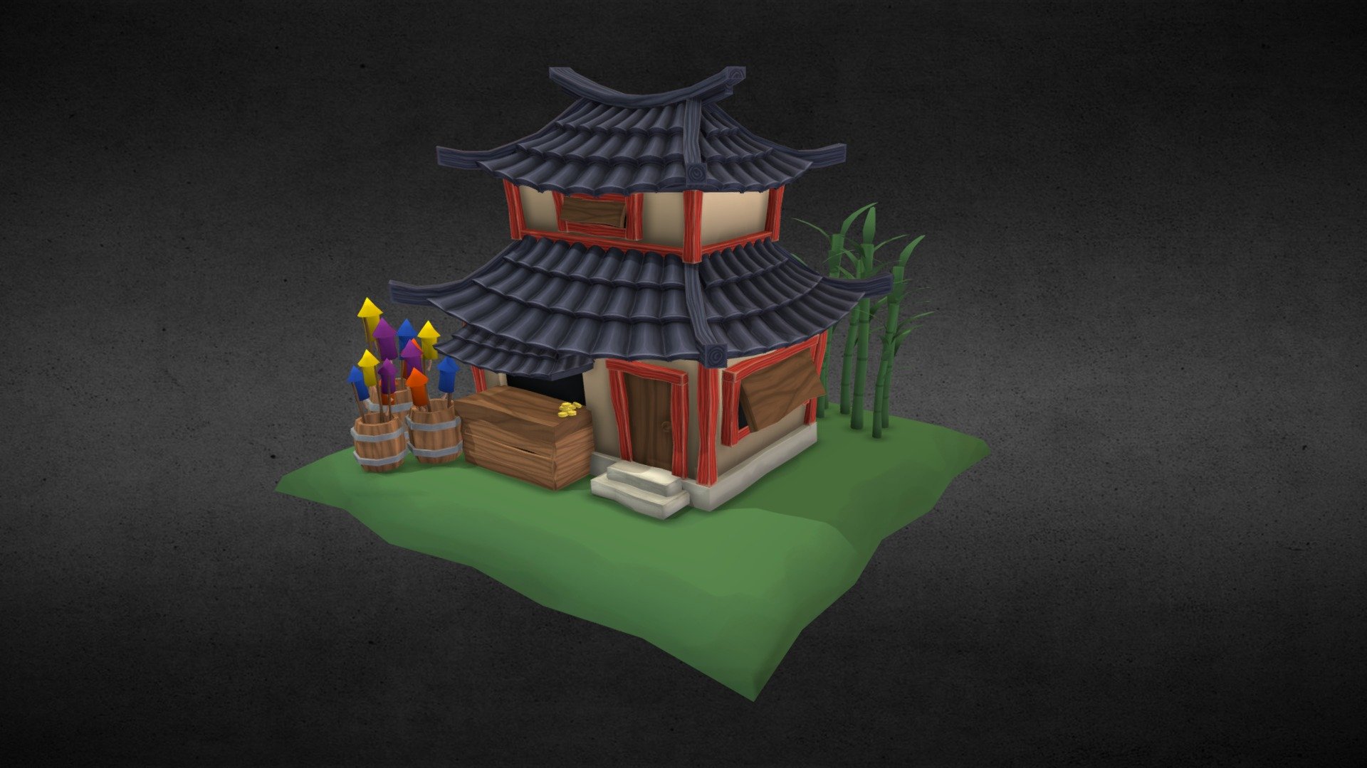 Ancient Chinese Fireworks Shop - 3D model by Christian Lazzarotto ...