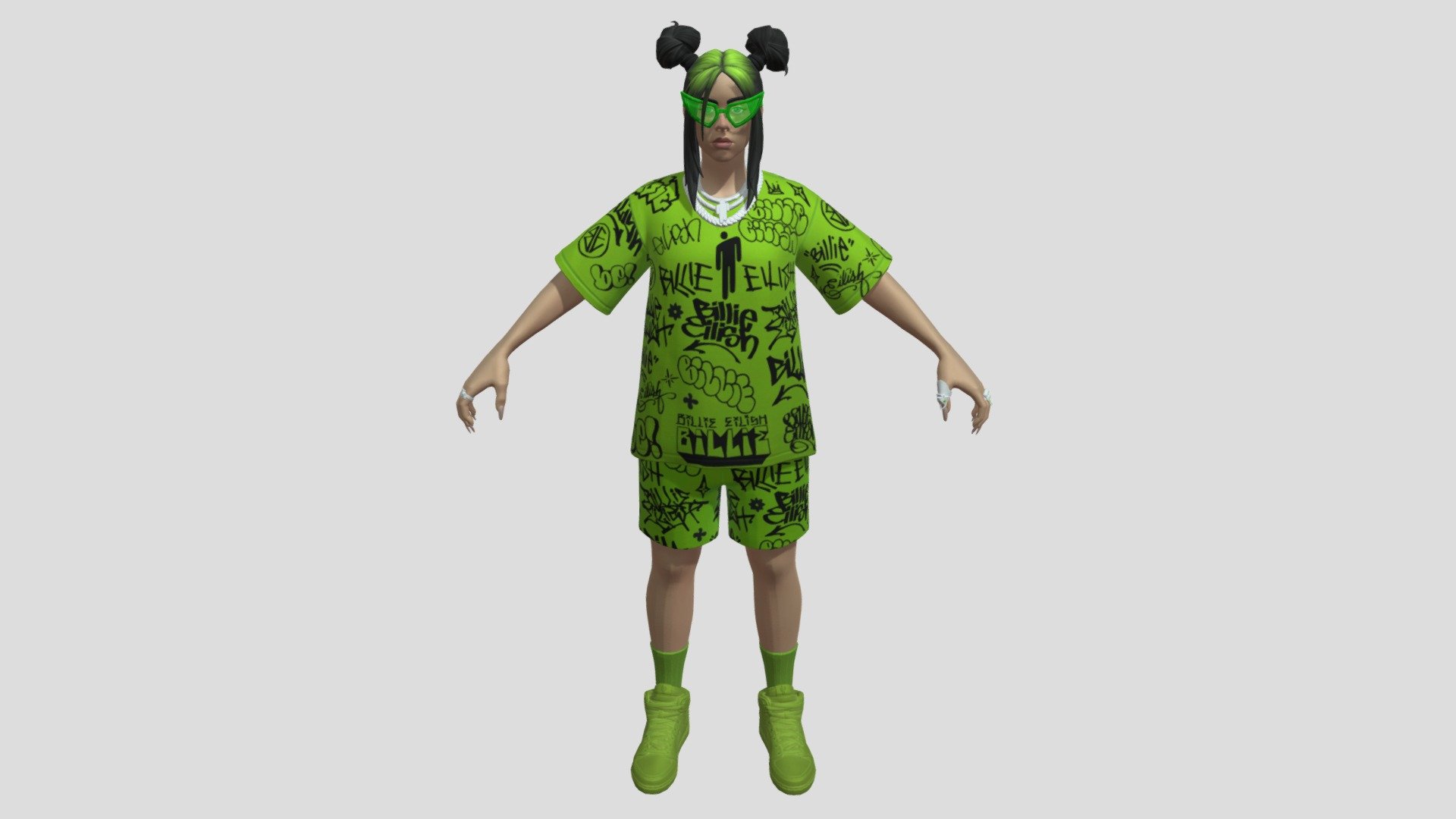 Green Roots Billie - Fortnite Skin - Download Free 3D model by ...