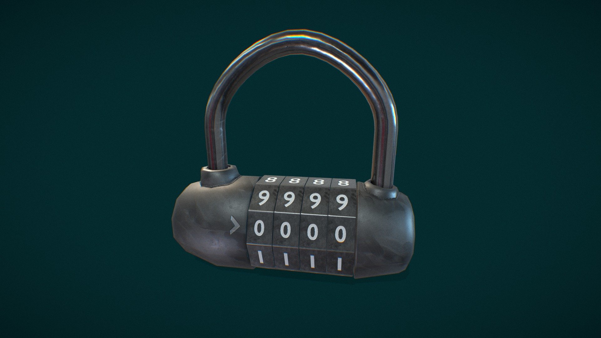 Padlock "number" - Buy Royalty Free 3D model by PropsForGames [e06cb9b ...