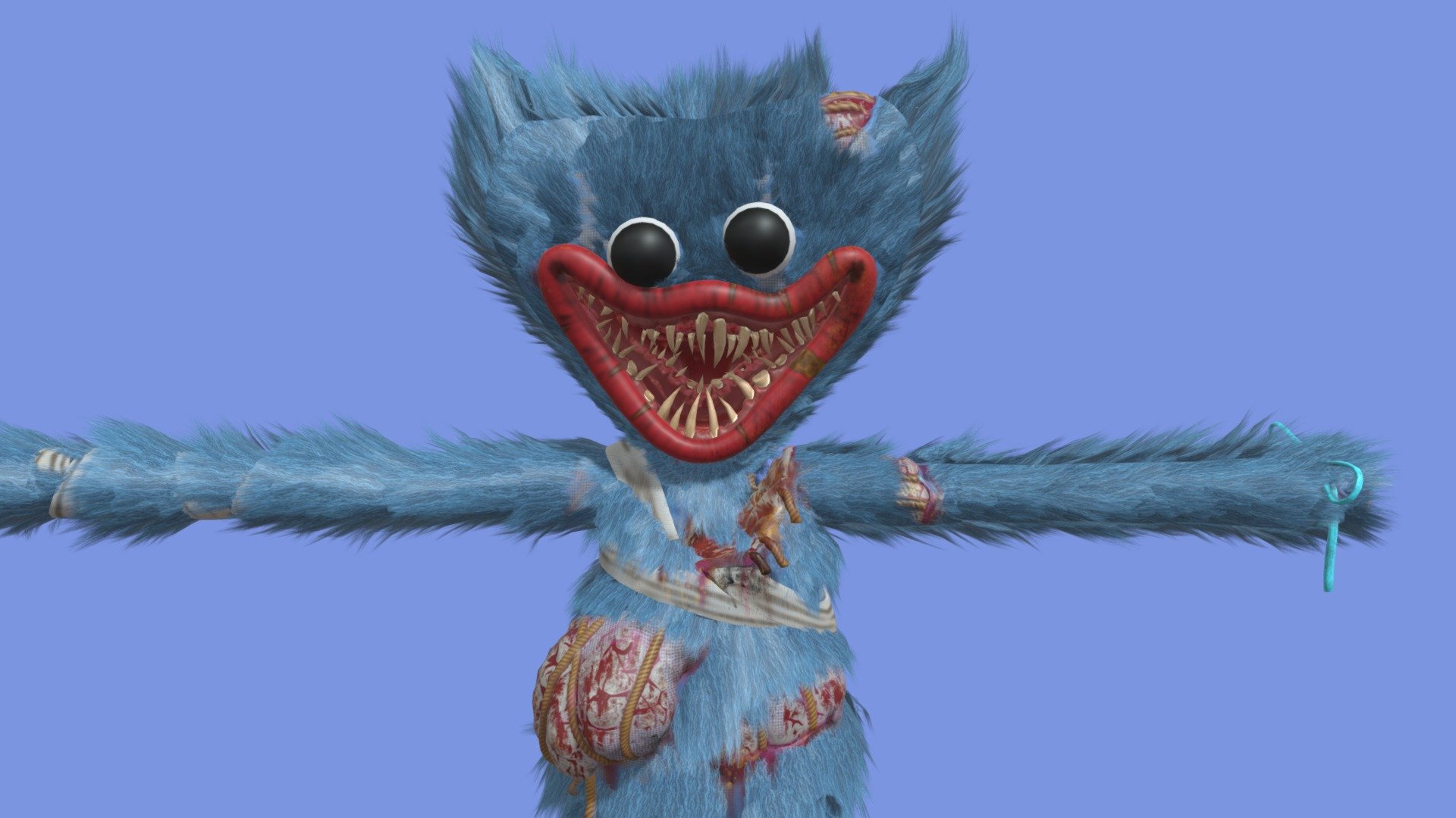 Withered Huggy Wuggy (Poppy Playtime CH5) - Download Free 3D model by ...