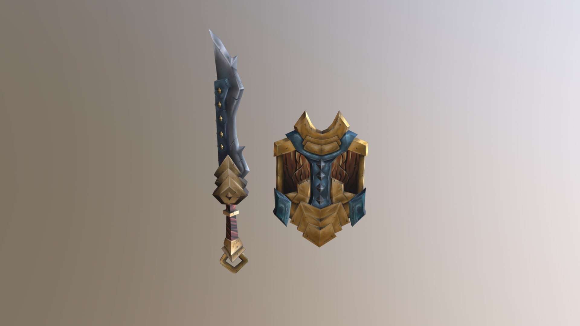 Sword_and_Shield - 3D model by Mersaddles [e07e4e5] - Sketchfab