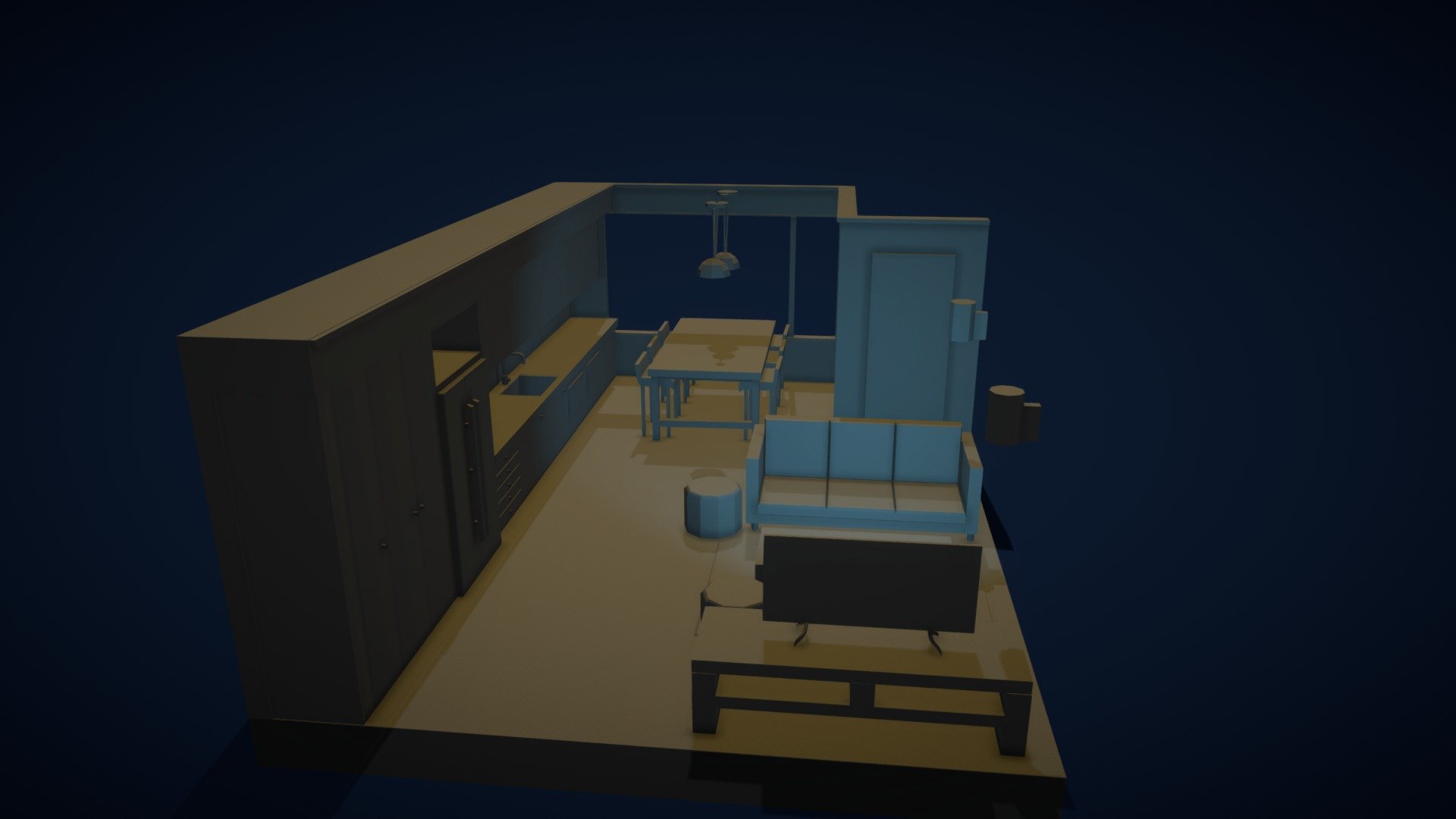 Apartment_SharedSpace - 3D model by JackKirls_ [e07fb37] - Sketchfab
