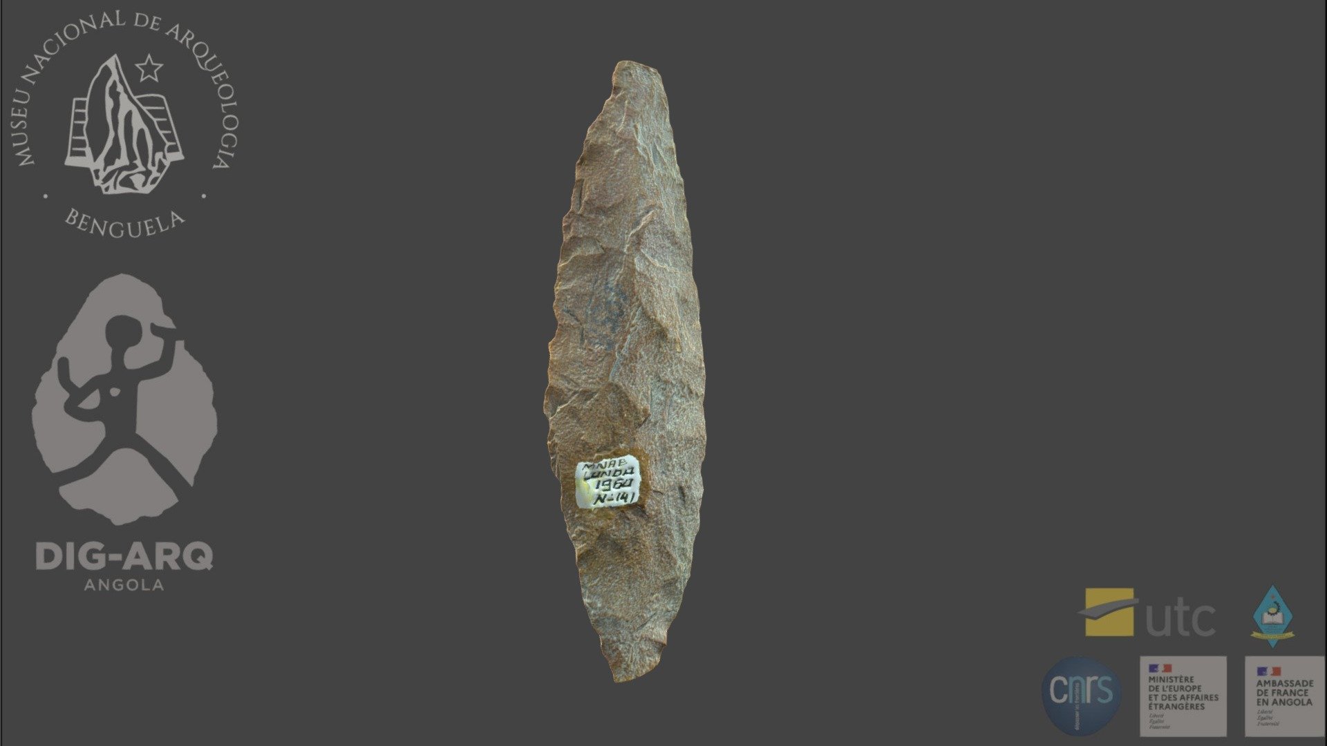 Ponta bifacial, Lunda-Norte, Angola - 3D model by Museu Nacional de Arqueologia de Benguela ...