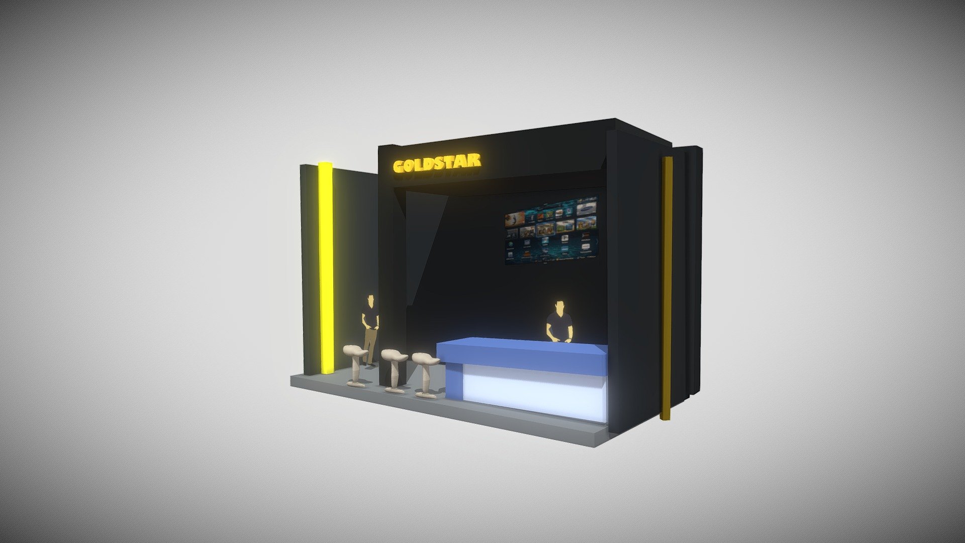 booth - 3D model by BudiharsoRidho [e0841a6] - Sketchfab