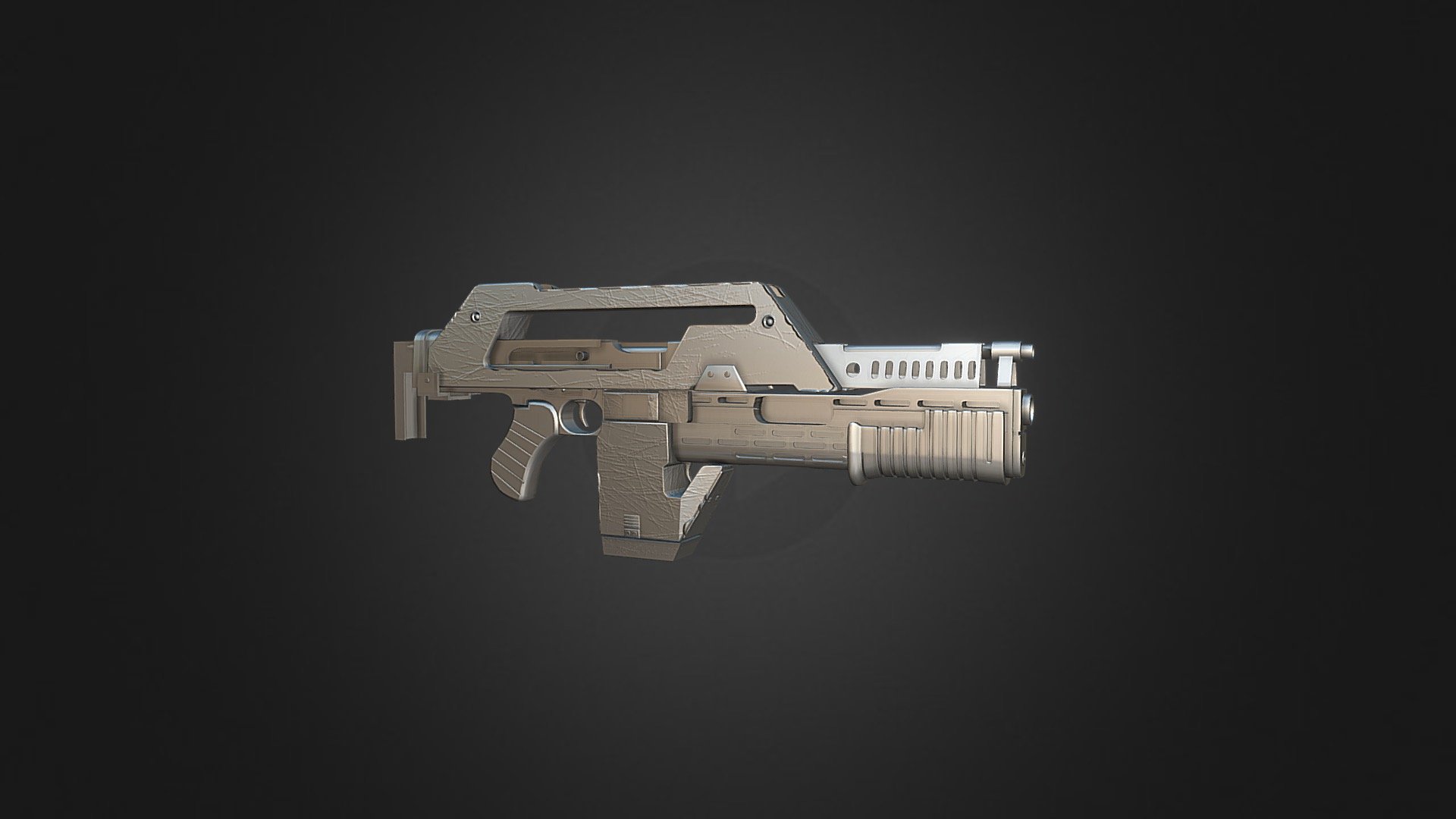 Pulse Rifle - 3D model by paulelderdesign [e084989] - Sketchfab