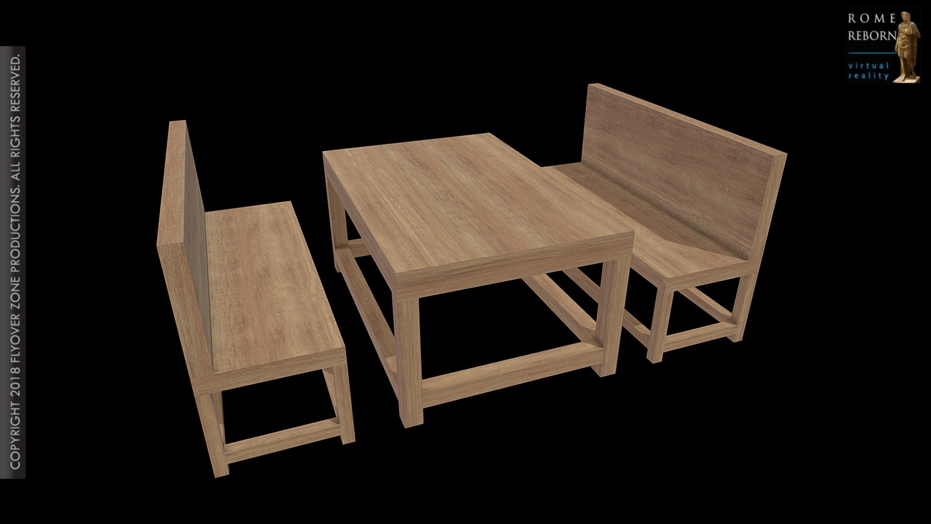 Table Small Rectangular Reconstruction 3d Model By Flyover Zone Flyoverzone E08650e 