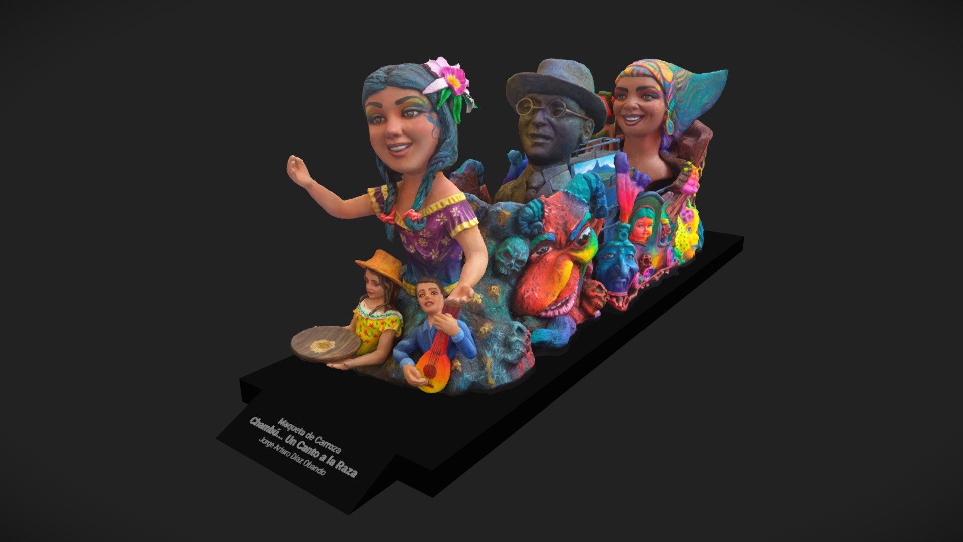 Chambú... Canto a la Raza Carnaval Pasto 2024 - 3D model by Harold ...