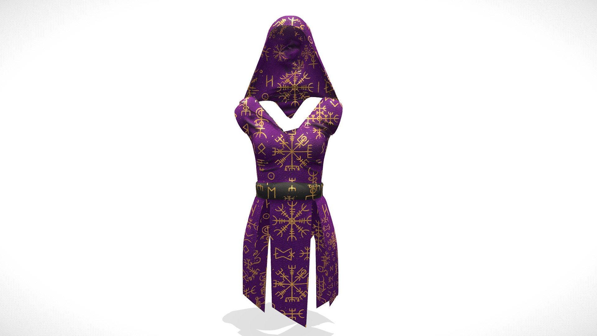 Fantasy Runic Mage Ceremonial Witch Suit Hoodie - Buy Royalty Free 3D ...