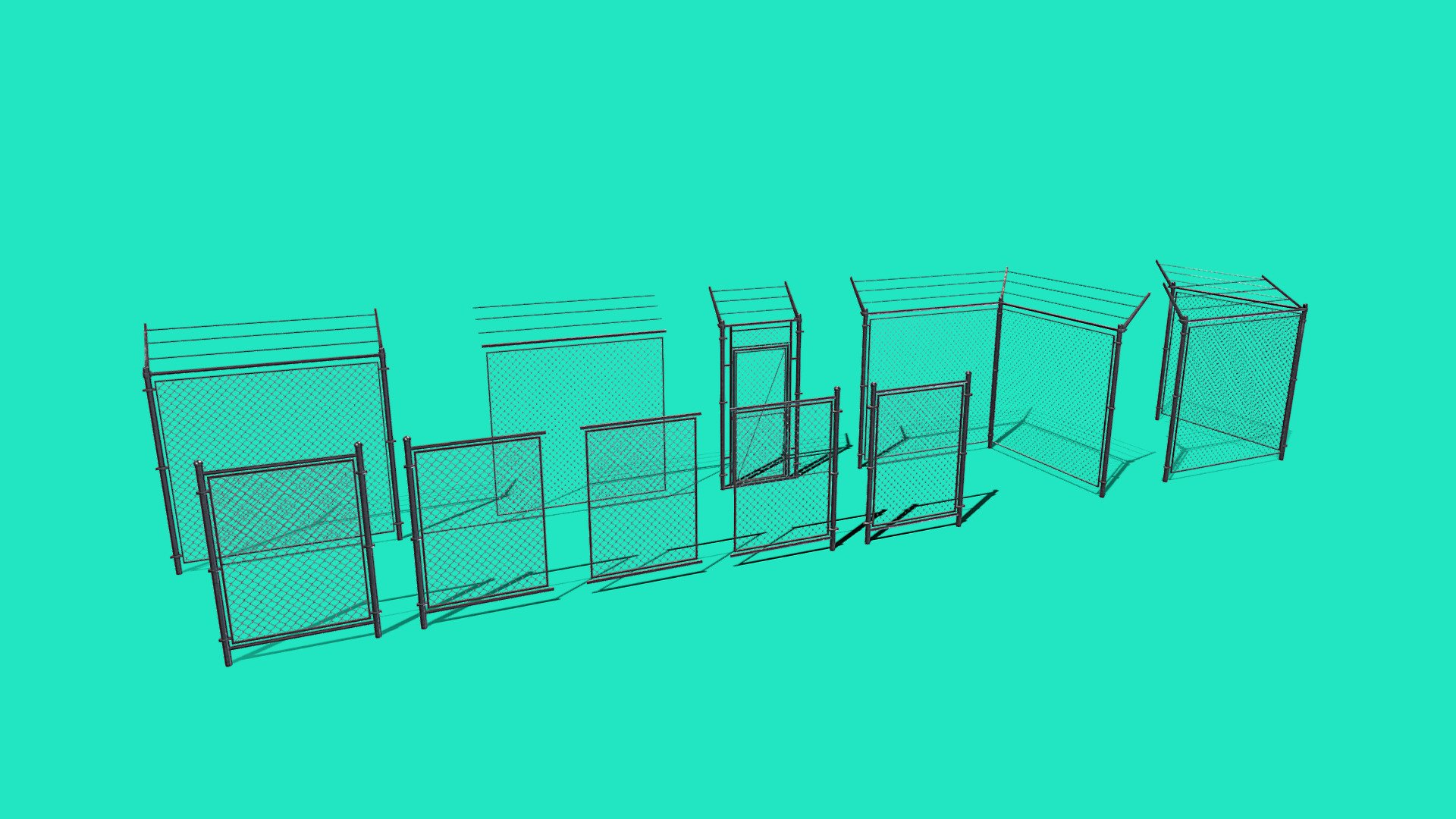 Modular Metal Fence - Ready to Unity HDRP - Buy Royalty Free 3D model ...