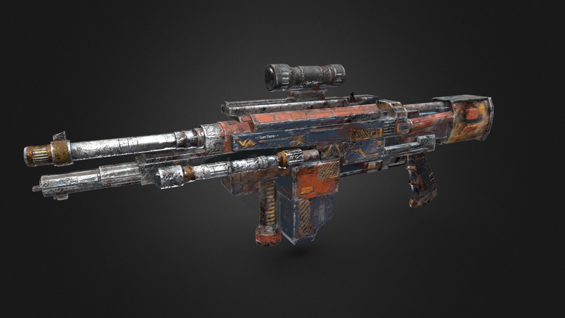 Sci-Fi Gun - 3D model by hmax.3d [e08ffee] - Sketchfab
