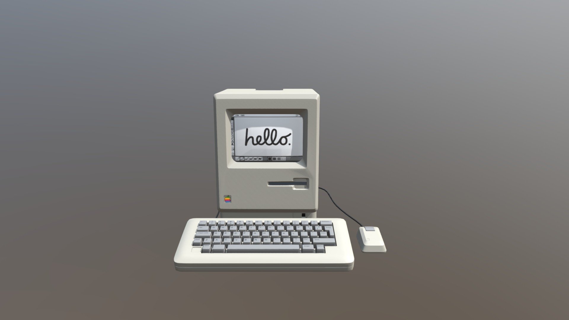 Macintosh low poly 3d model - 3D model by Strilec [e0915a9] - Sketchfab