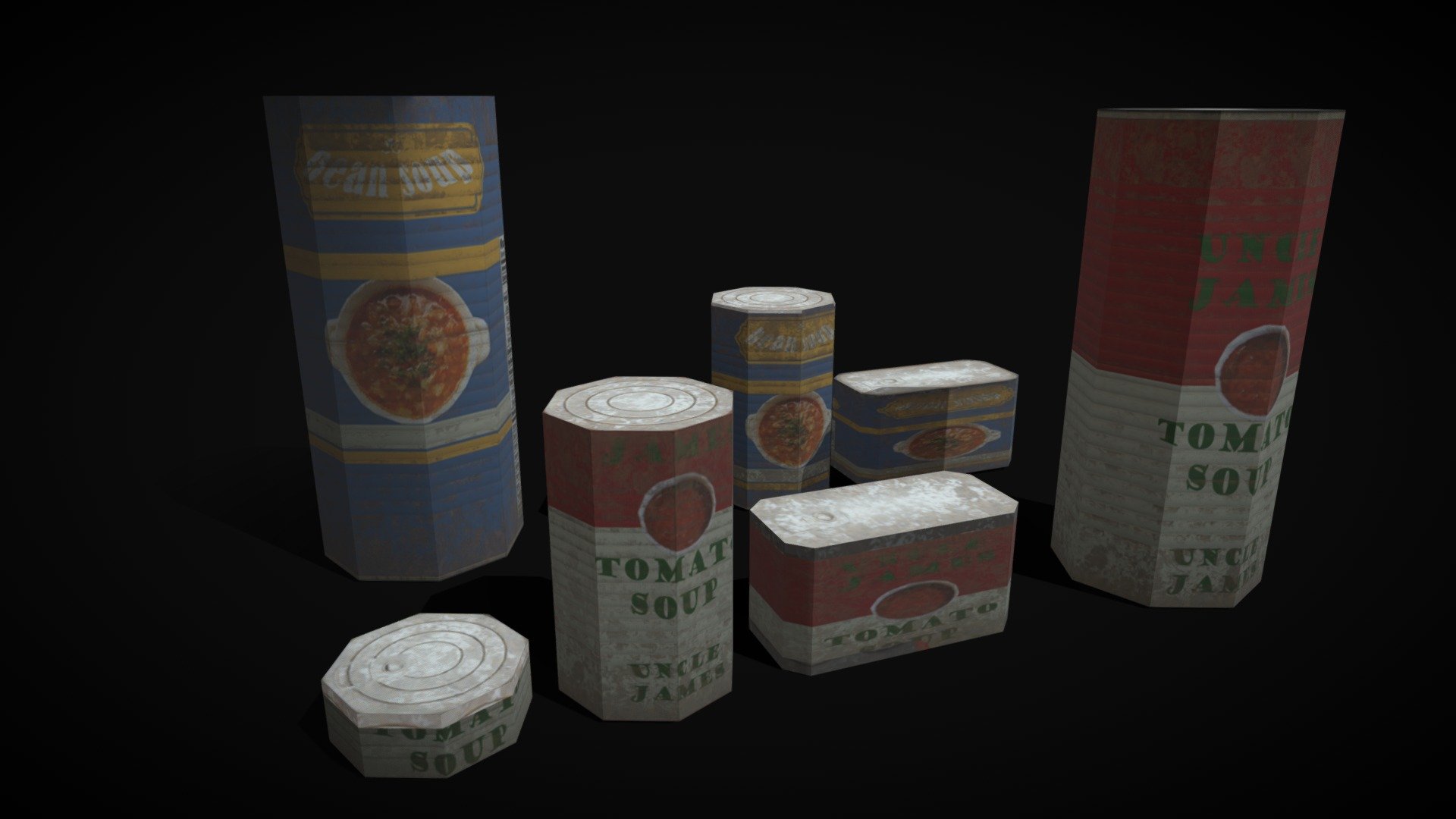 Low Poly Canned Soups - Download Free 3D model by Wardster ...