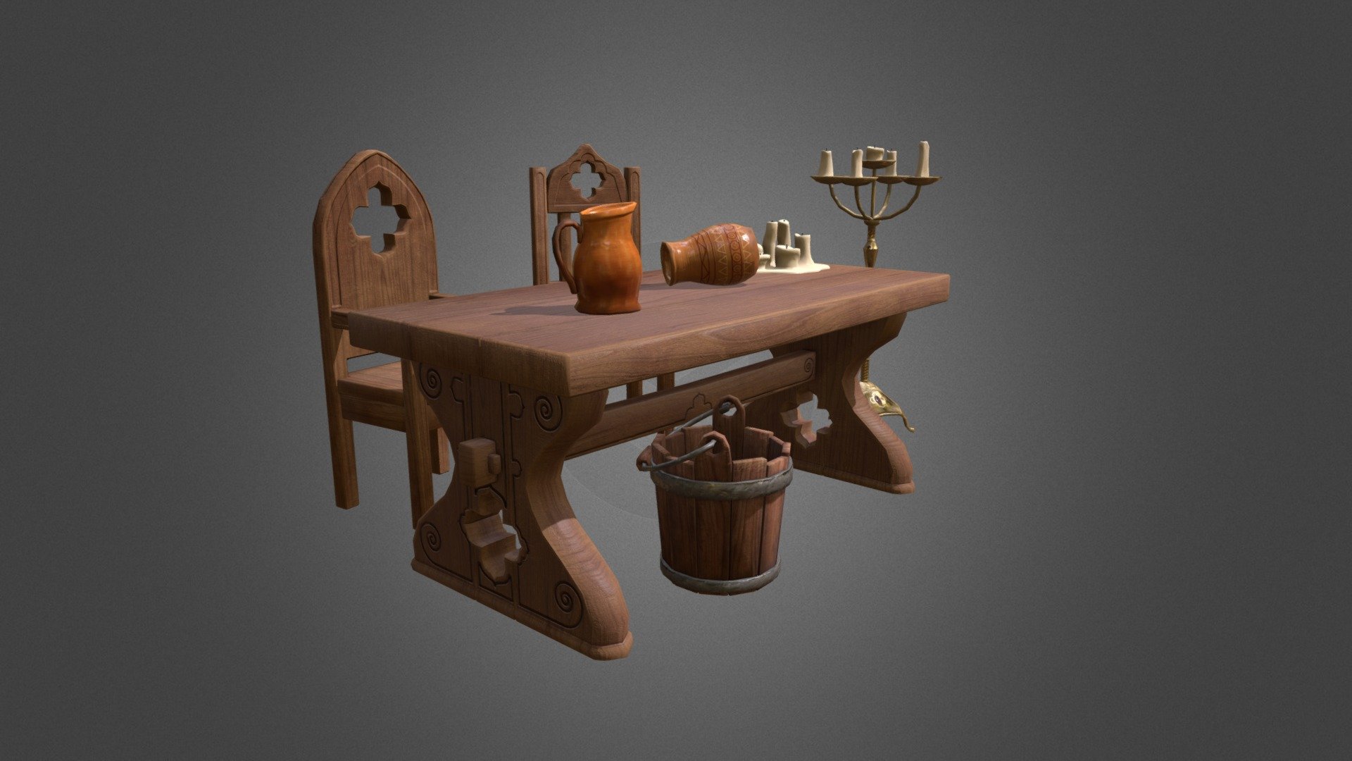 Monastery Scene - 3D model by luckavrecek [e099138] - Sketchfab