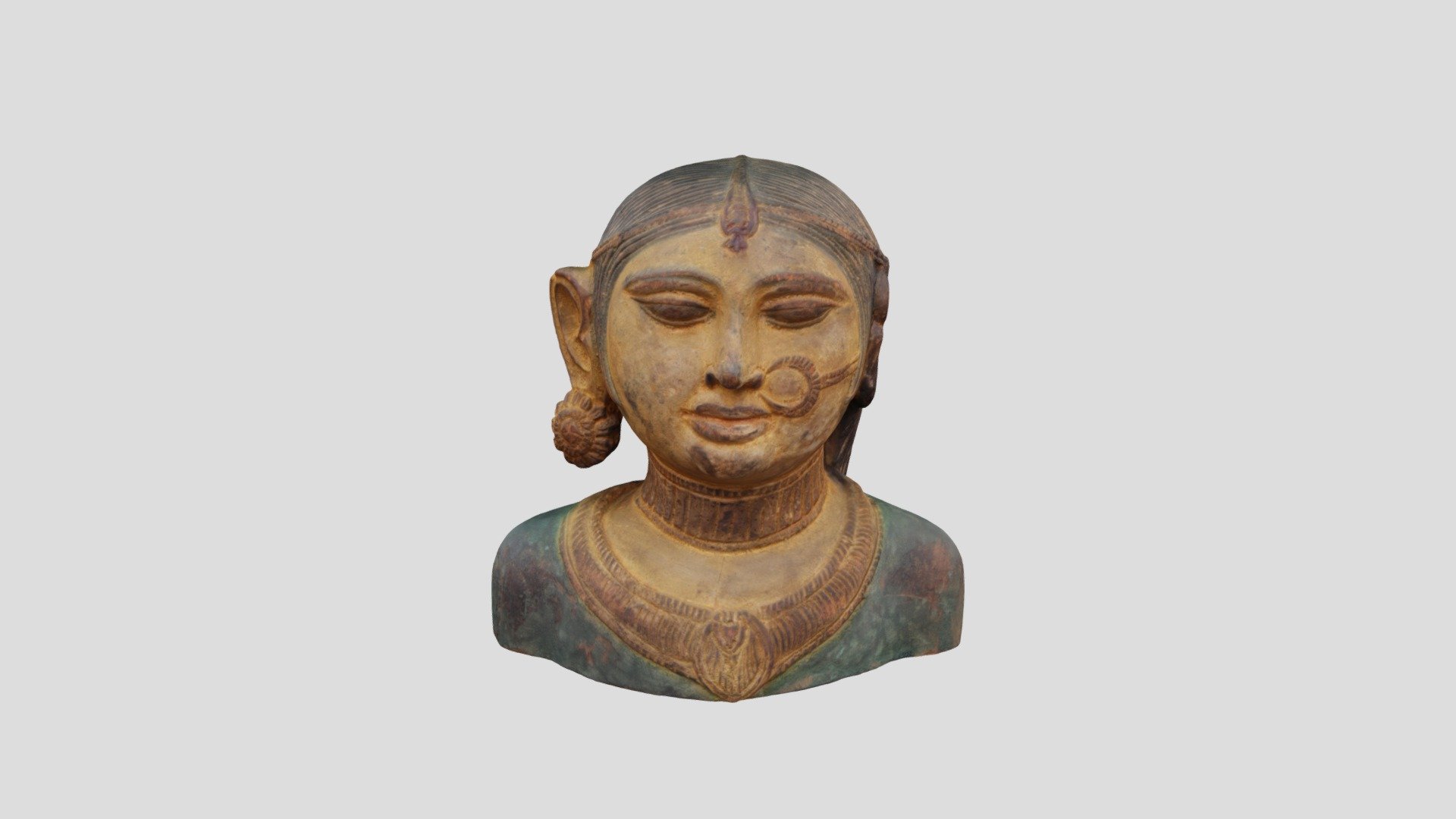 Indian half-bust - 3D model by mrc0 [e09a6b7] - Sketchfab