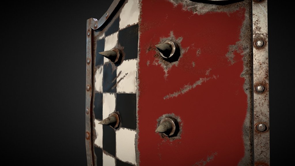 Spiked Shield - 3D model by chrisdrothwell [e0a289e] - Sketchfab
