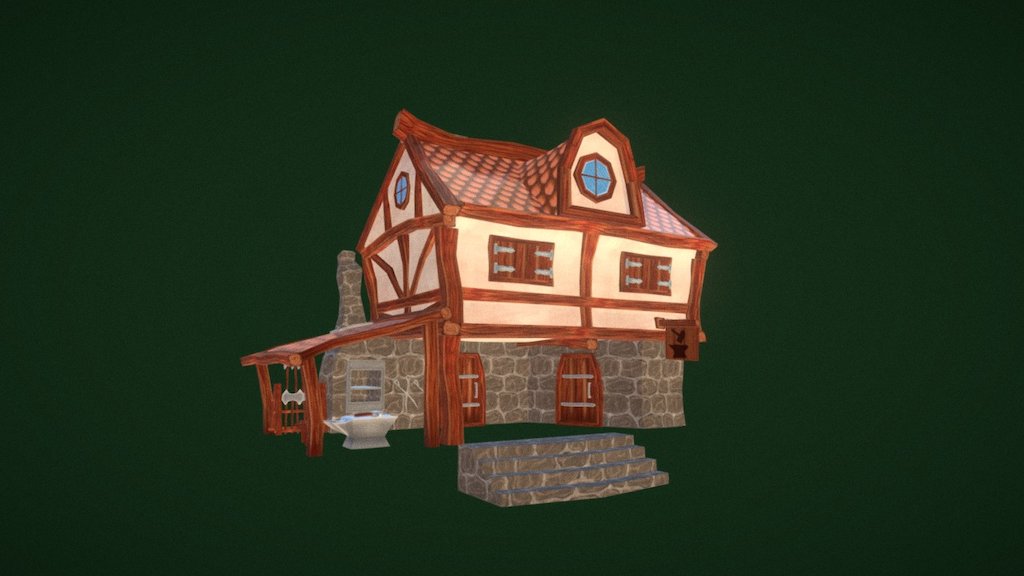 Stylised Blacksmith House - 3D model by AdamTopor [e0a81d6] - Sketchfab