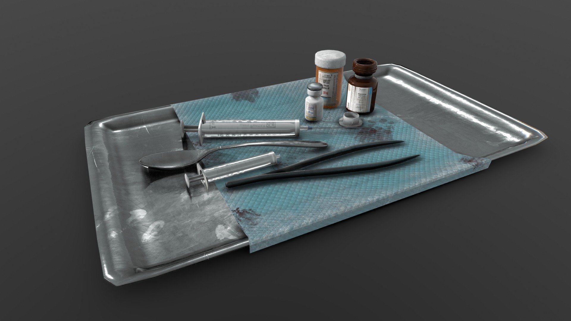 Hospital Tray (Medication/Syringe/Pills) MedKit - Buy Royalty Free 3D ...