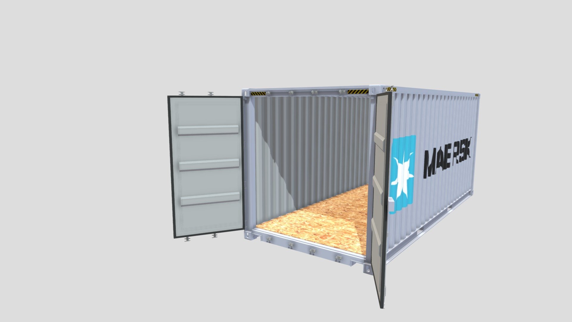 20ft Shipping Container Maersk - Buy Royalty Free 3D model by ...