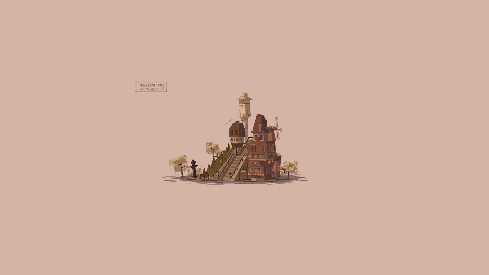 Montmartre - 3D model by Astrid DOOH (@Astrithr_Dooh) [e0a951d] - Sketchfab