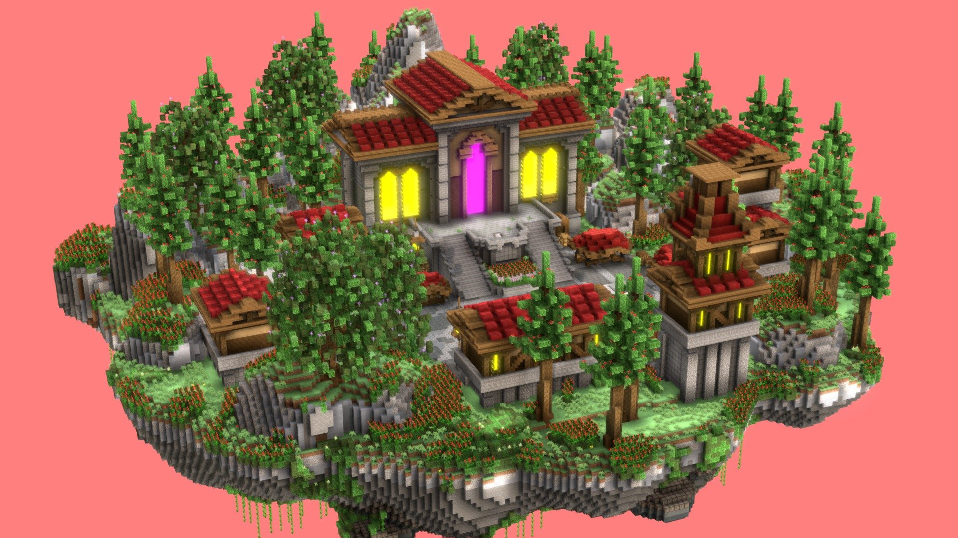 Lobby/Spawn - Ruby Island - |200x200| - 3D model by OriginBuilds (@Origin-Builds) [e0a95ee ...