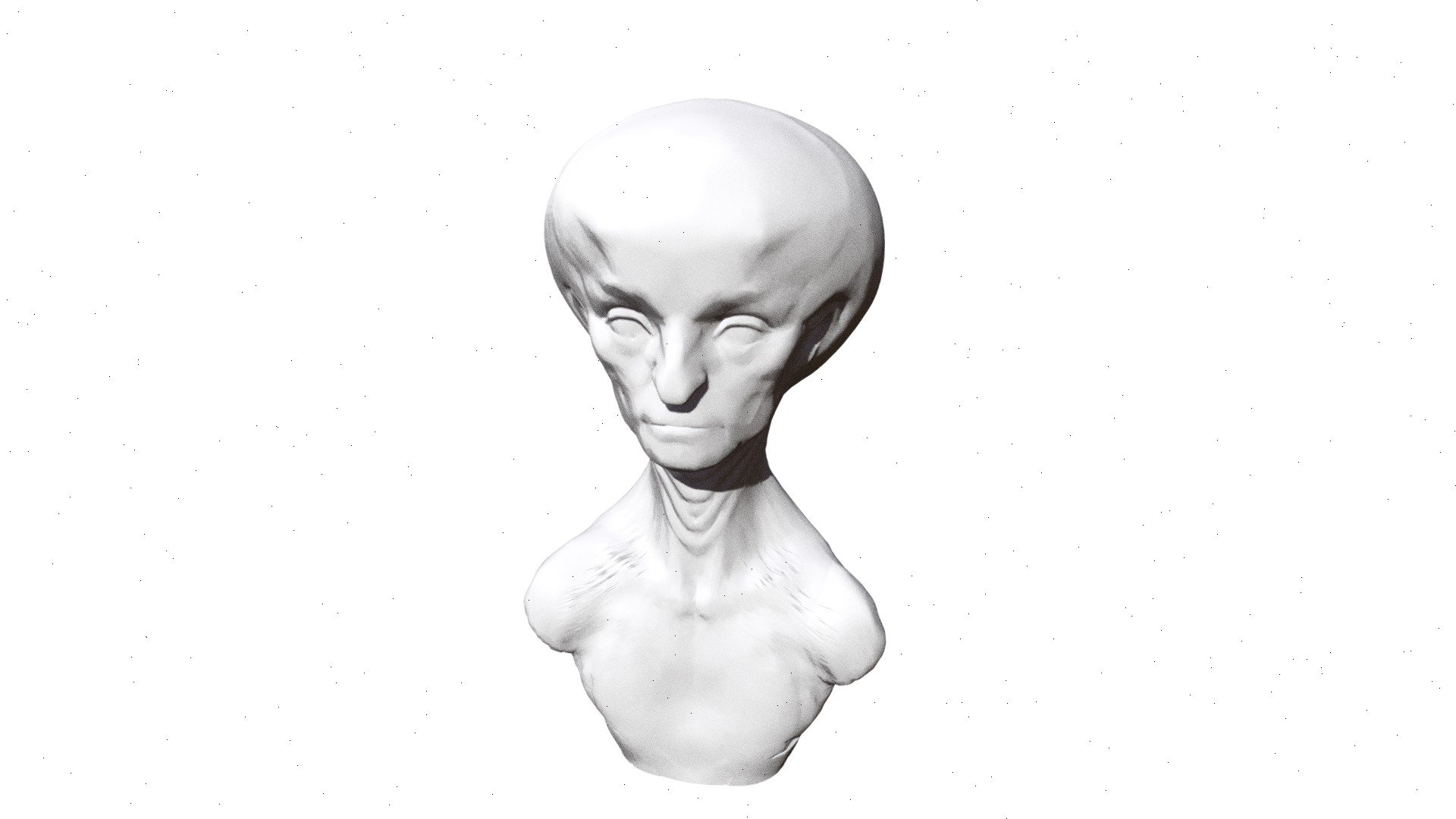 Alien Bust sculpture 3D printable - Buy Royalty Free 3D model by ...