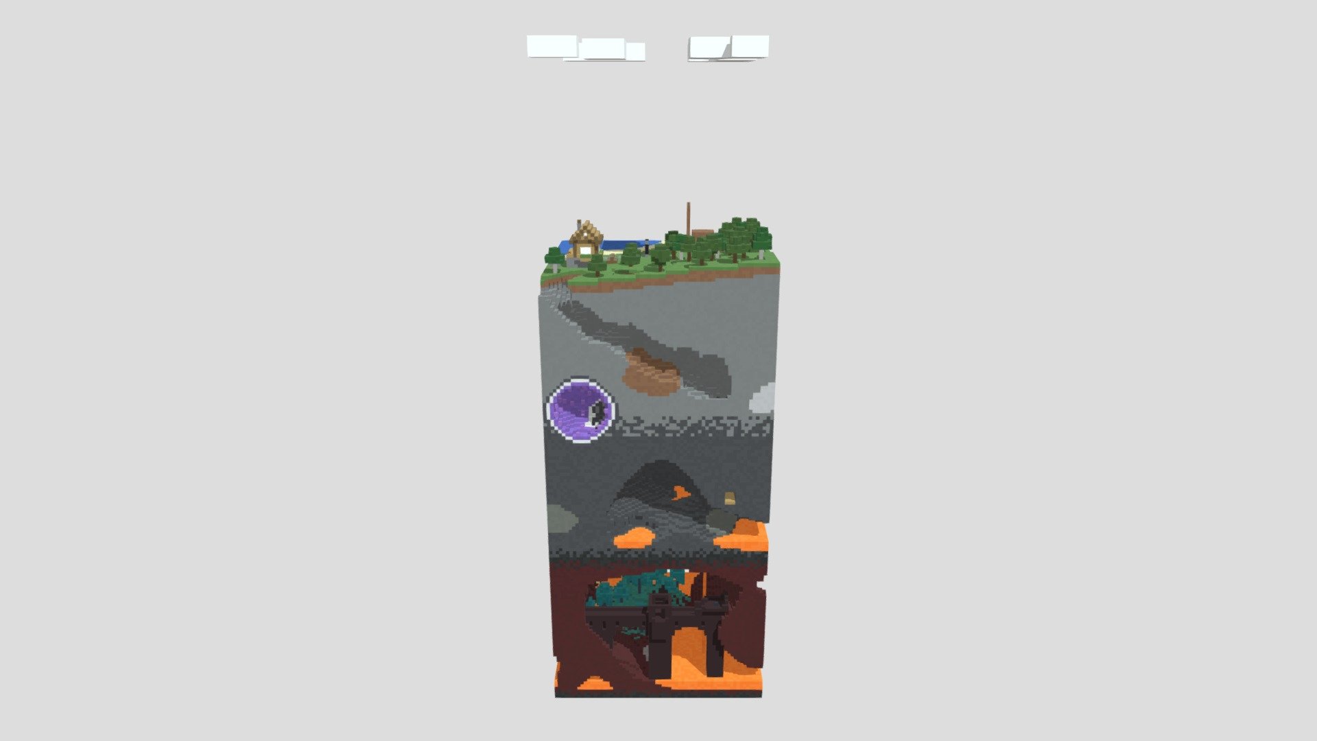 Minecraft World - Download Free 3D model by filippklyshevich [e0b9b34 ...