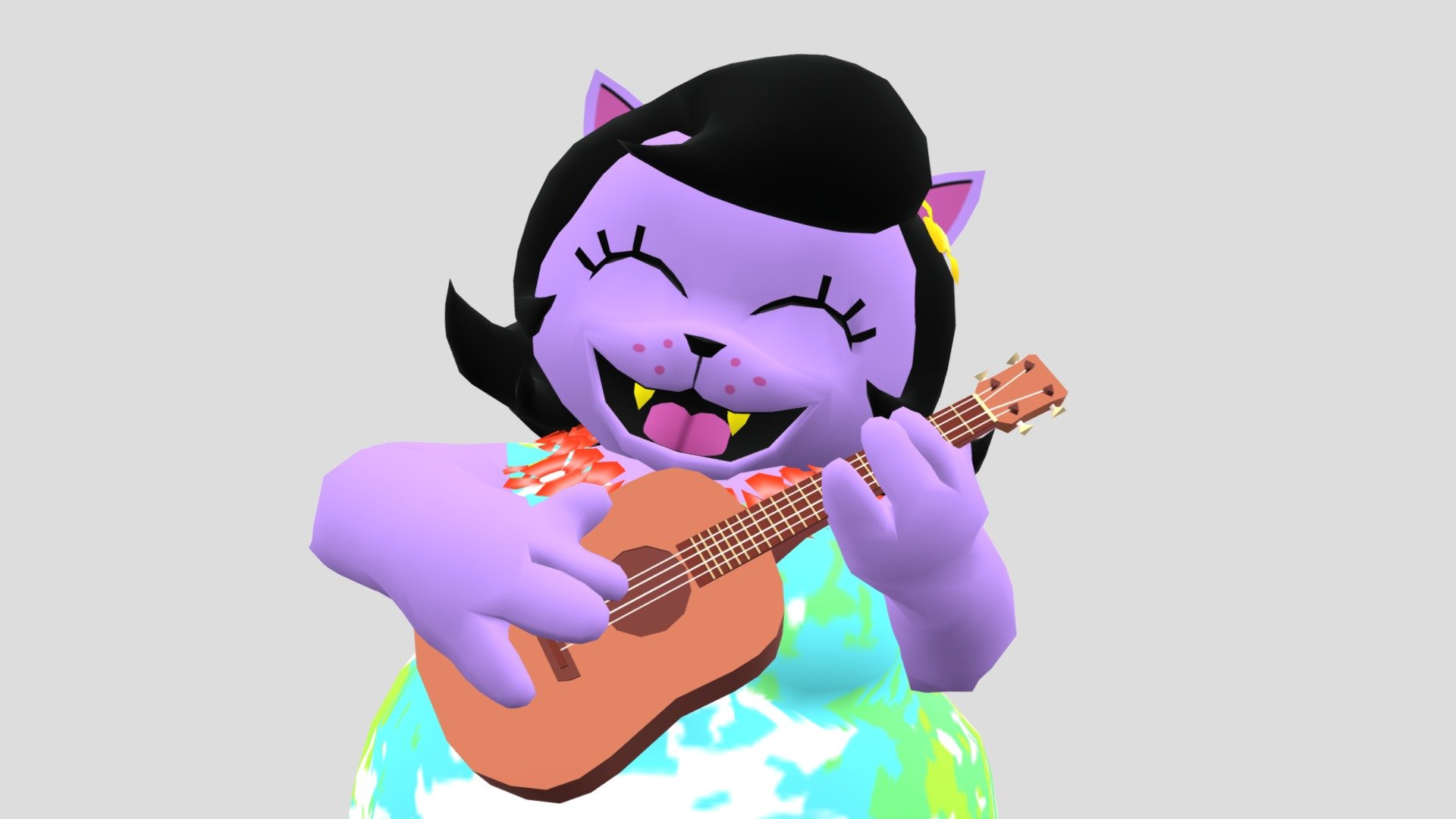 Catty - DELTARUNE - 3D model by FamiFawx [e0b9d86] - Sketchfab